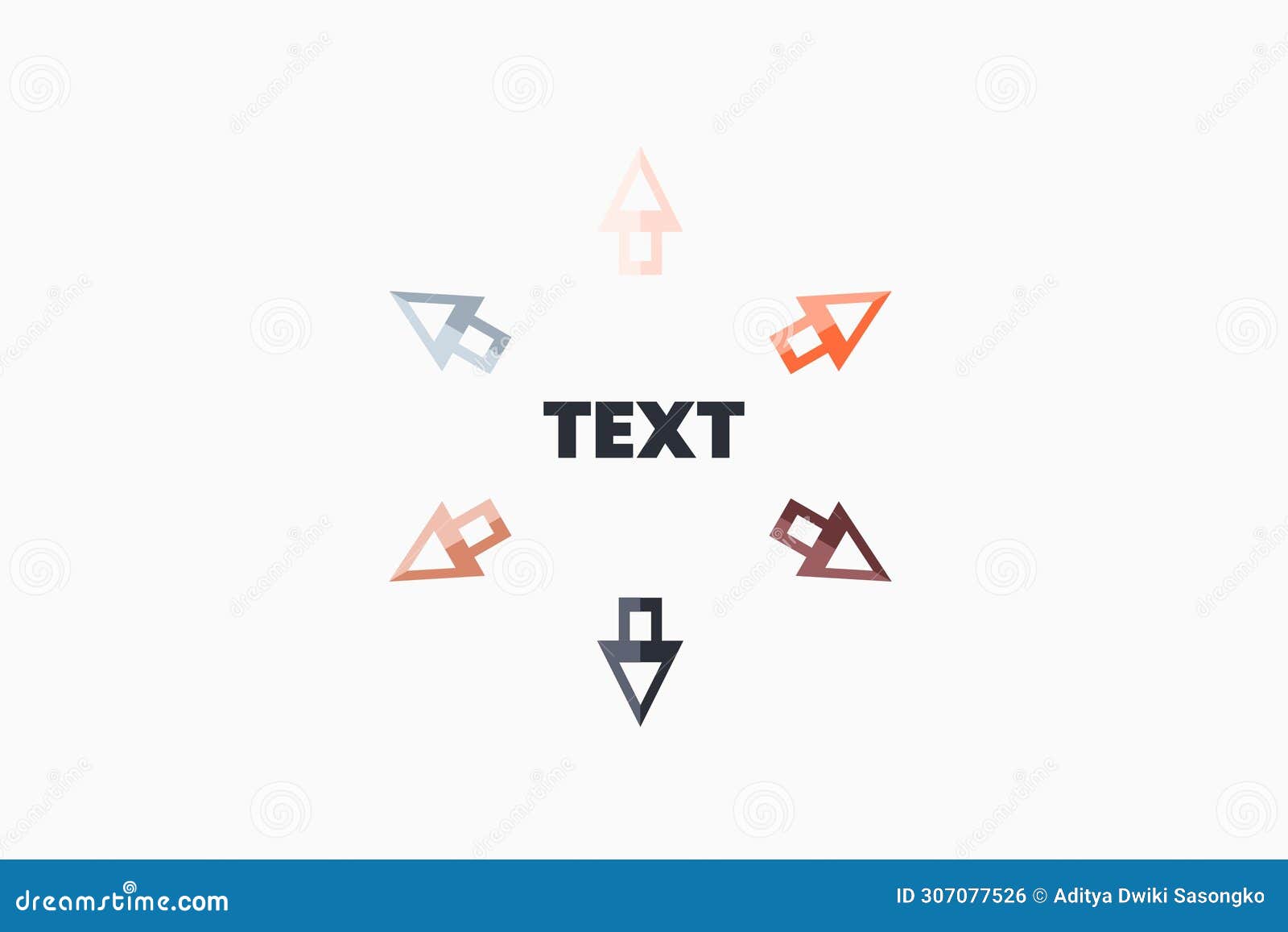 Round Colorful Arrow Direction for Infographic Presentation Stock ...