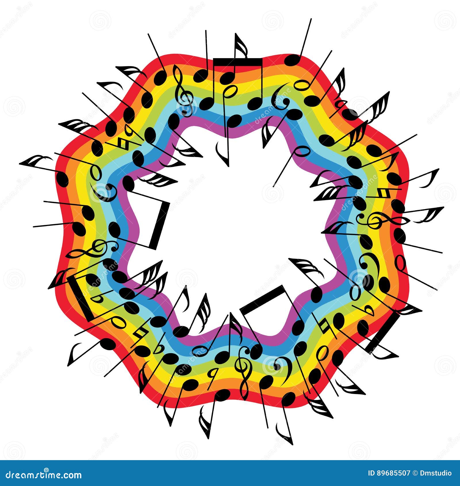 Round Colorful Background Of Music Notes, Vector | CartoonDealer.com ... Round Colorful Background Of Music Notes, Vector | CartoonDealer.com ...