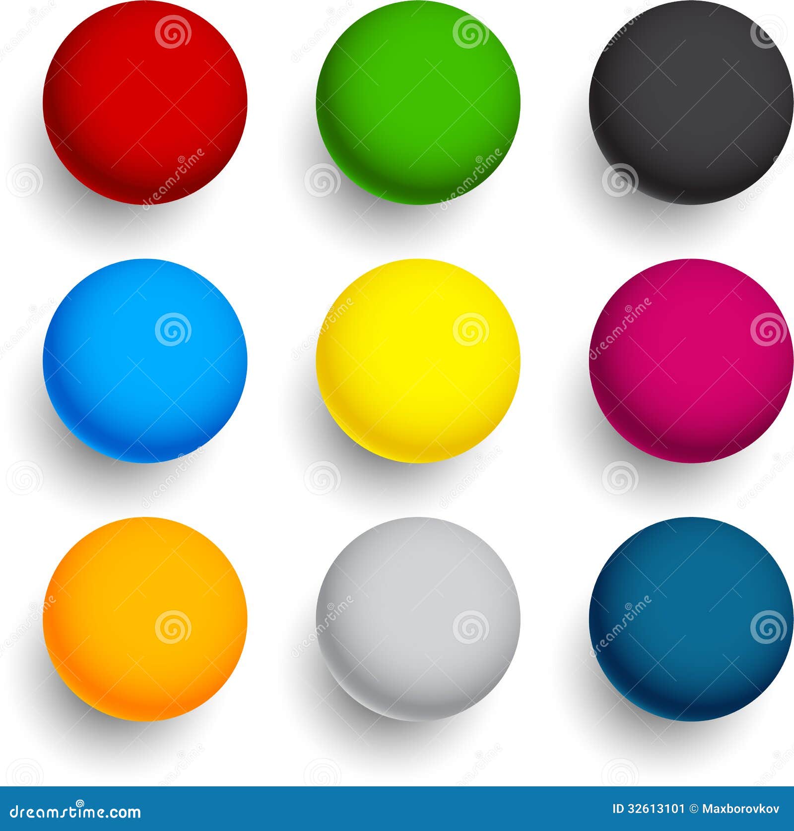 Round colorful balls. stock vector. Illustration of orange - 32613101