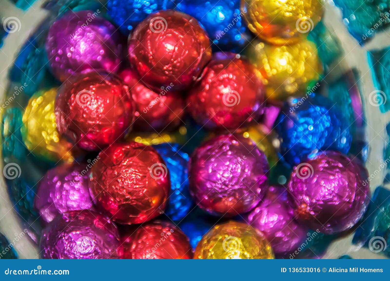 Round and Colorful Chocolate Bonbons Stock Photo - Image of delicious ...