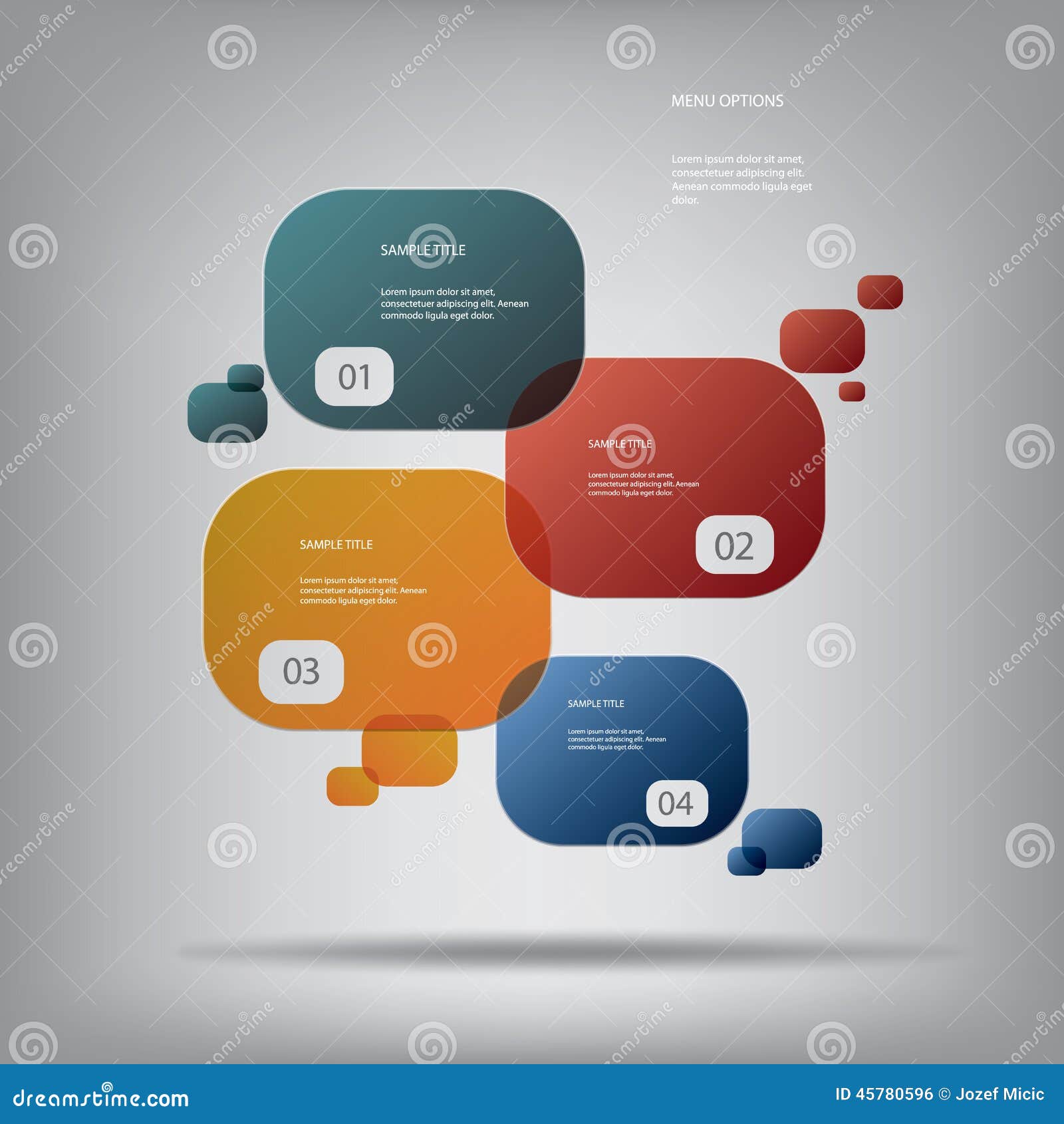 Round Colorful Infographic Elements with Various Stock Vector ...