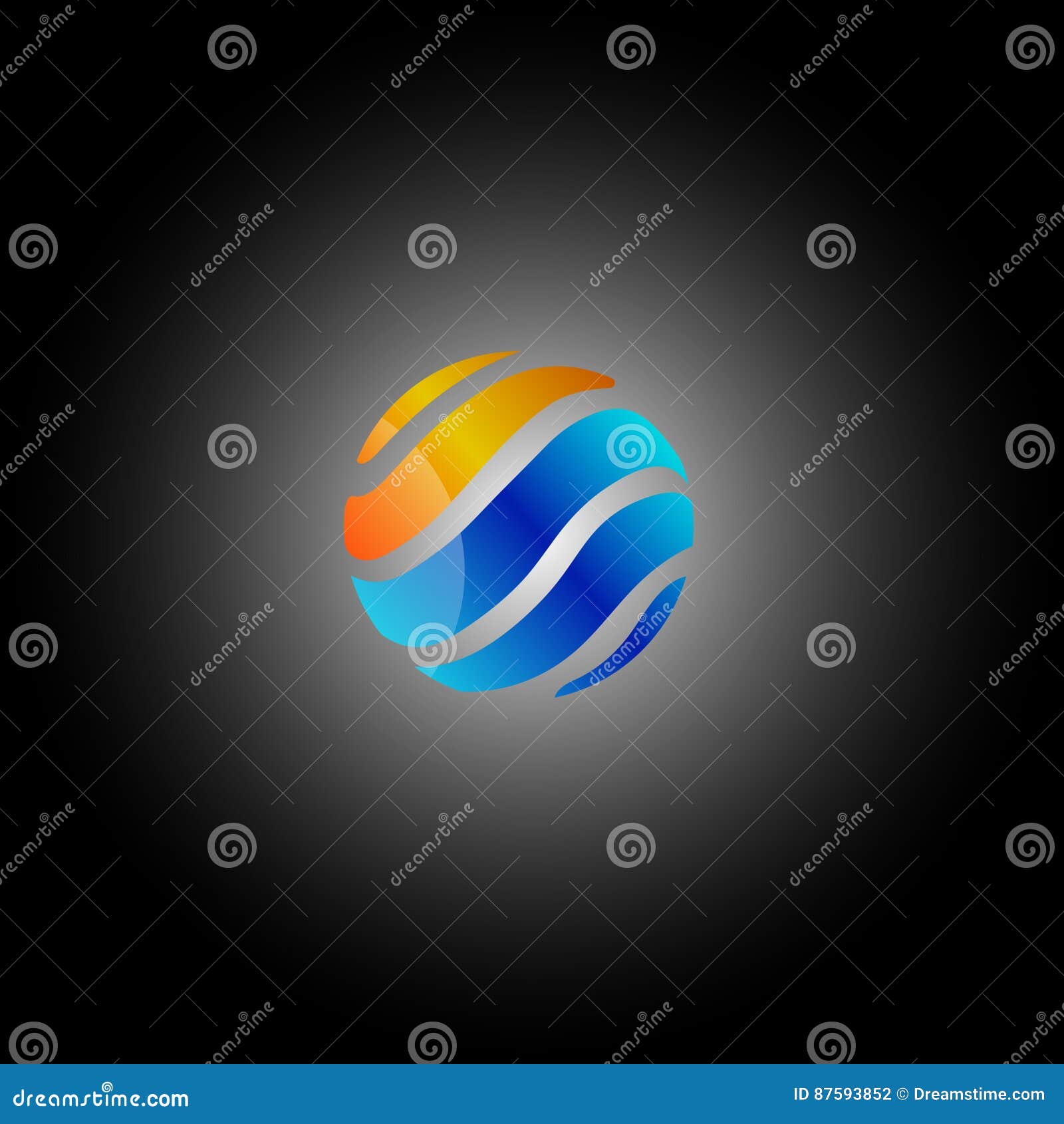 Round Colorful Logo or Icon Stock Vector - Illustration of orange, nice ...