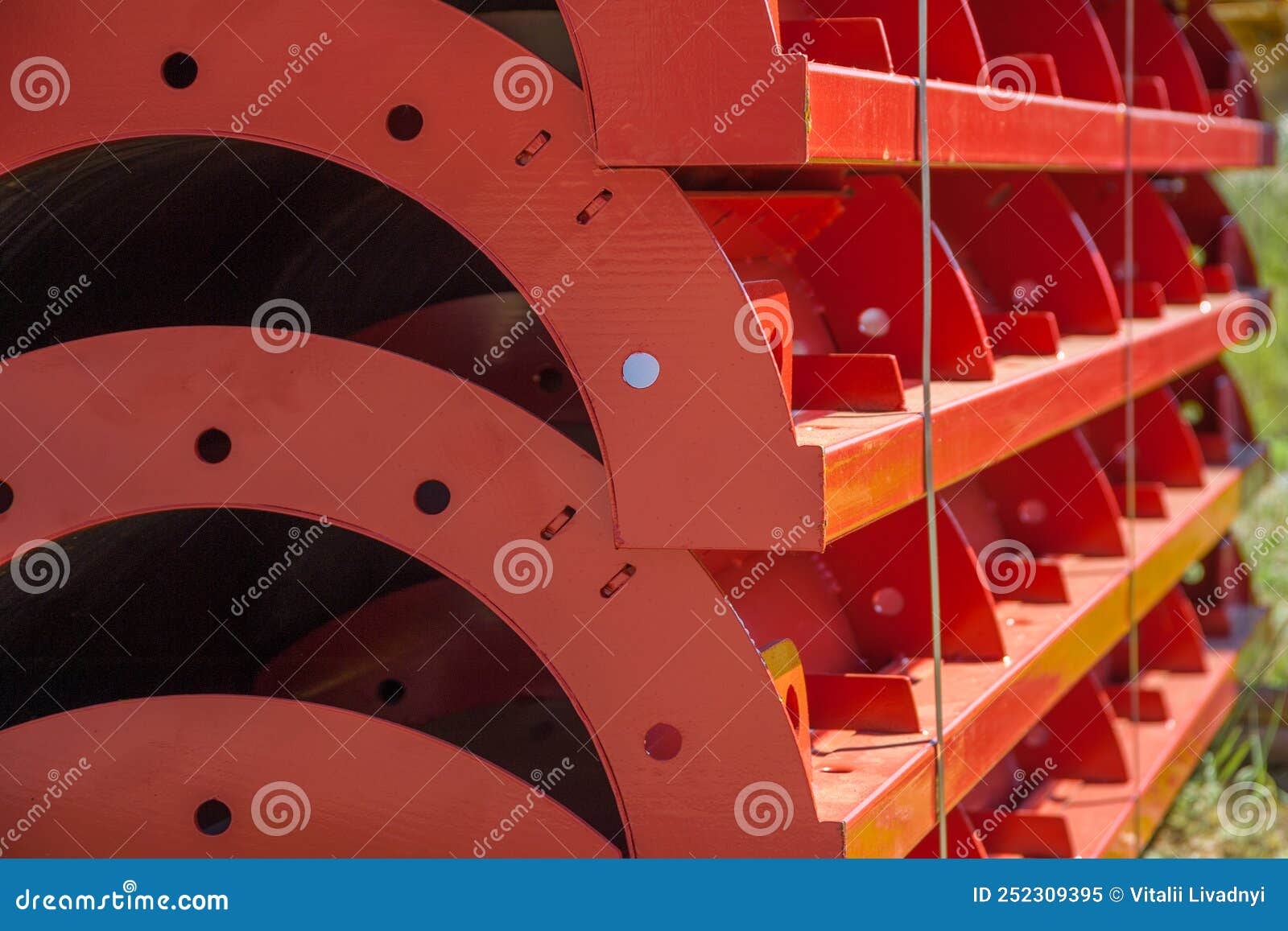 Round Column Panels Stacked Stock Image - Image of construction, round ...