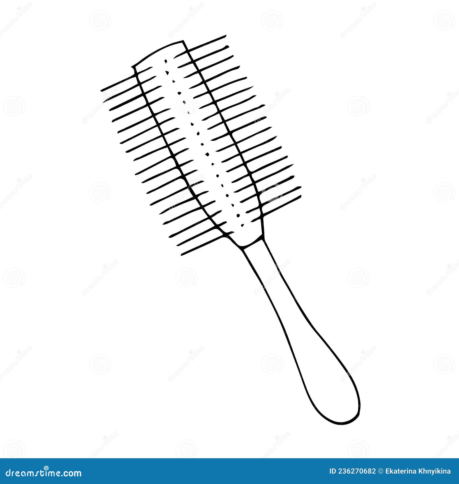 Round Comb Vector Illustration, Hand Drawing Doodle Stock Vector ...