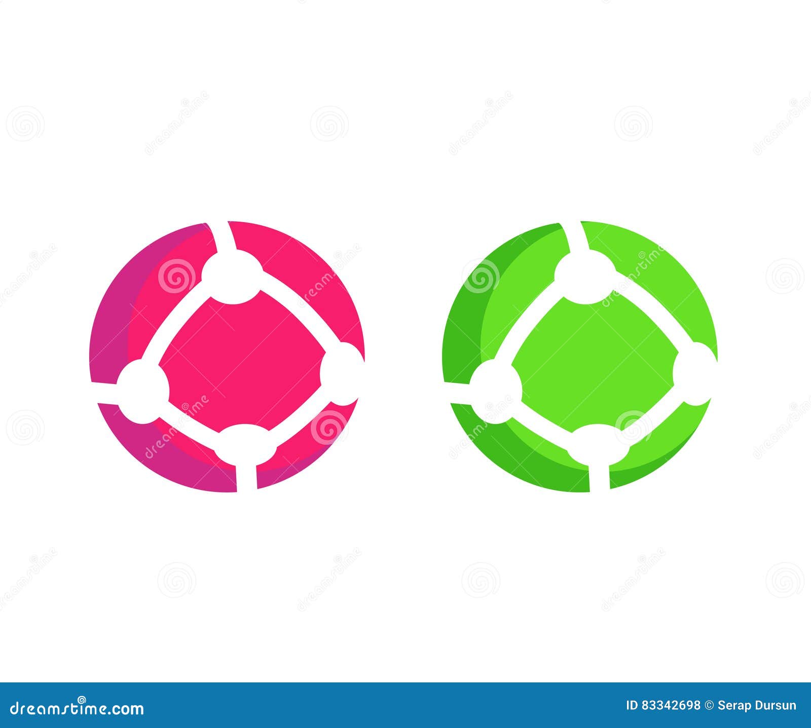 Round Communication Icon Set Stock Vector - Illustration of connect ...