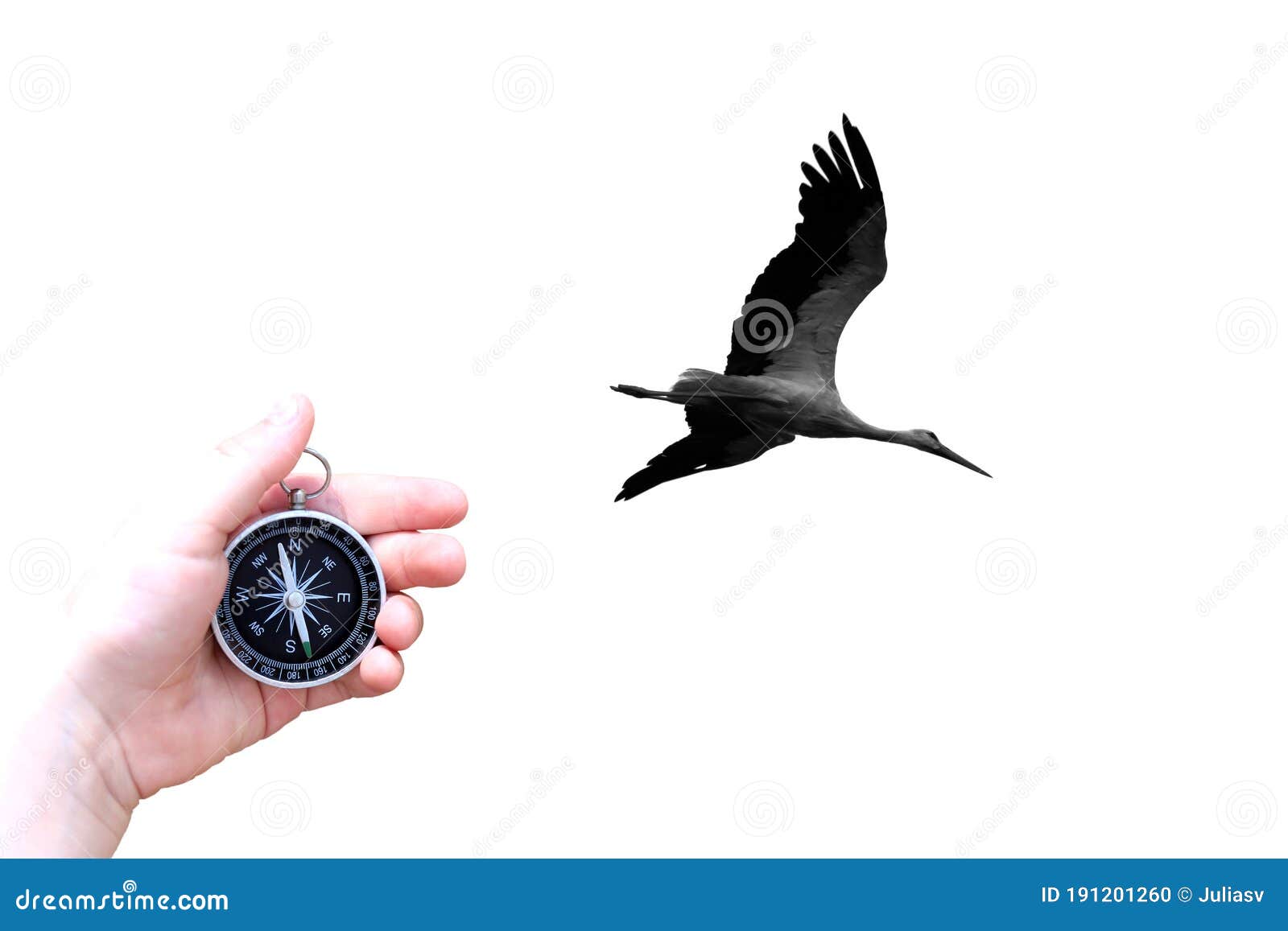 Round Compass On Abstract Hourglass Background Stock Photography ...