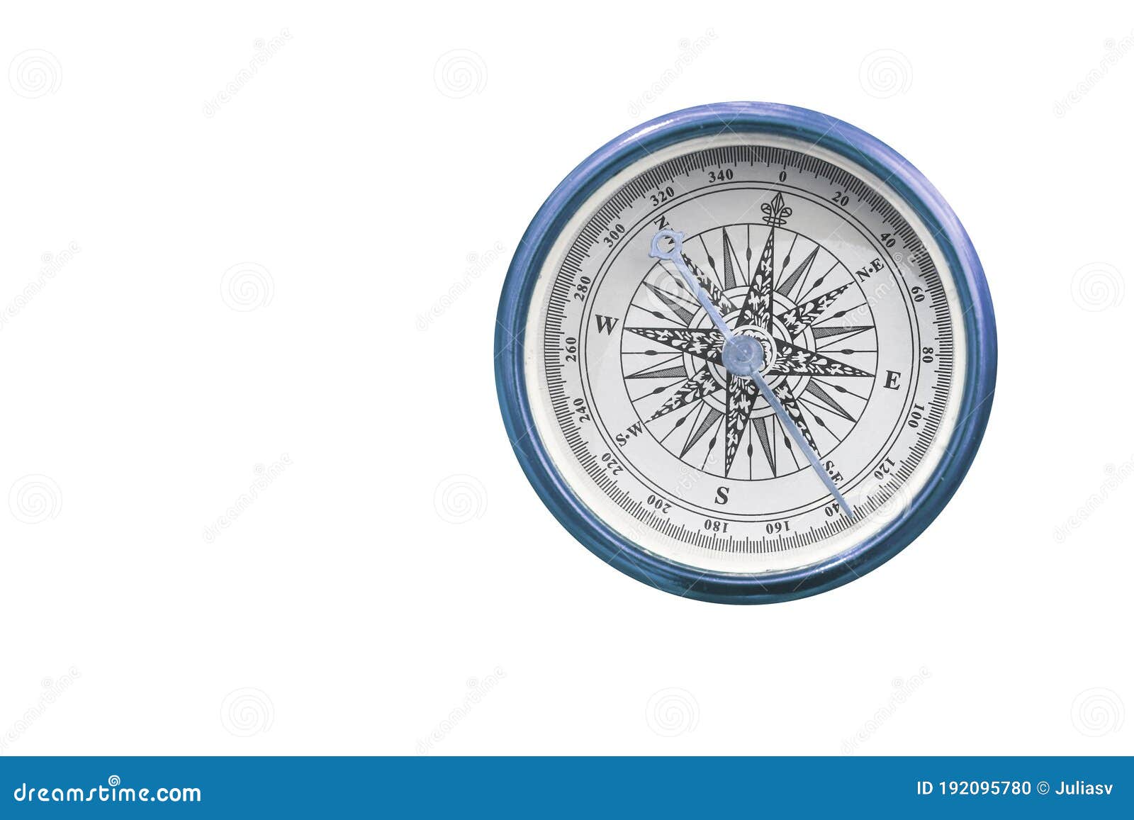 Round Compass Isolated on White Background Stock Photo - Image of ...