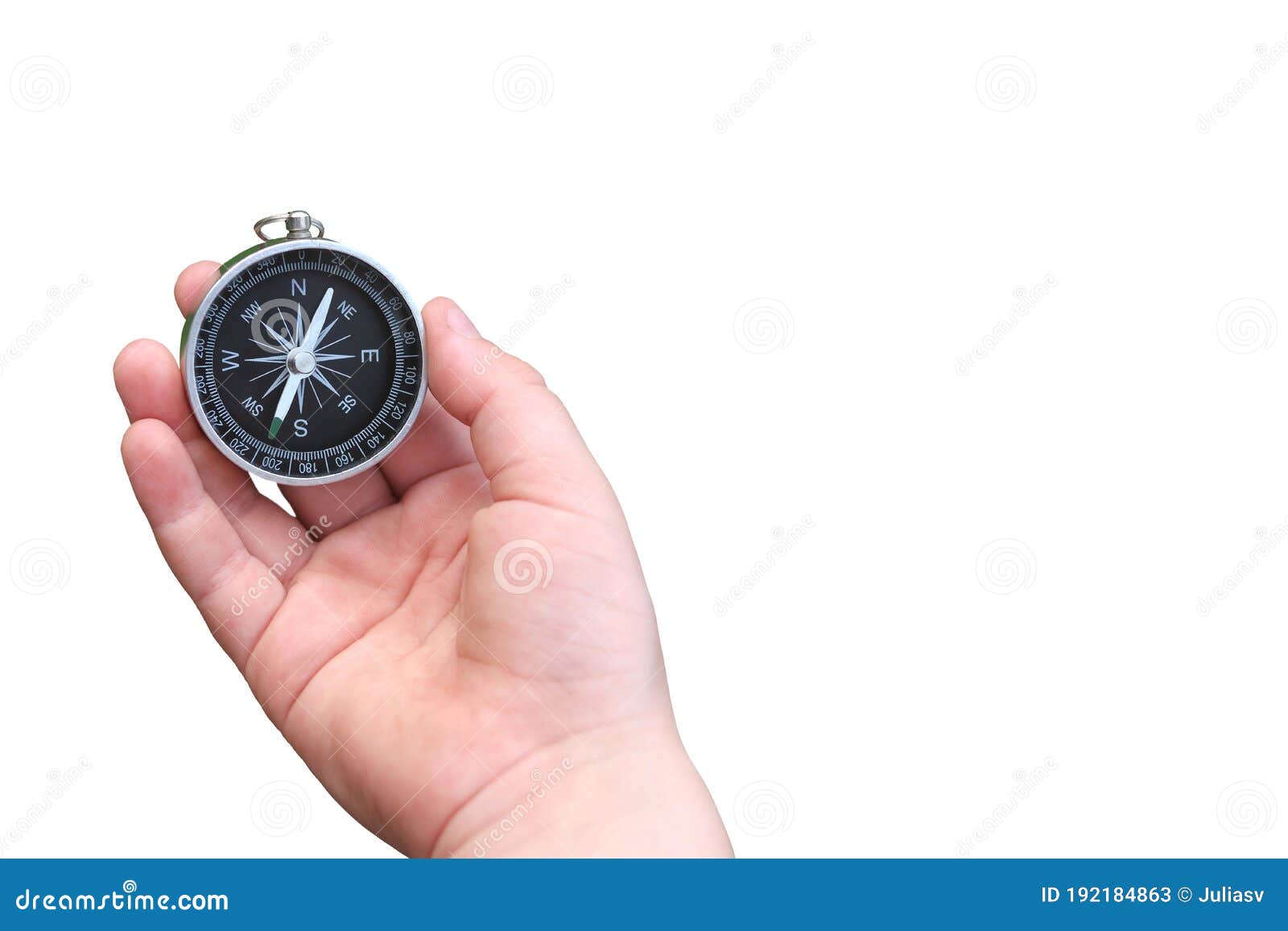 Round Compass Isolated on White Background Stock Image - Image of ...