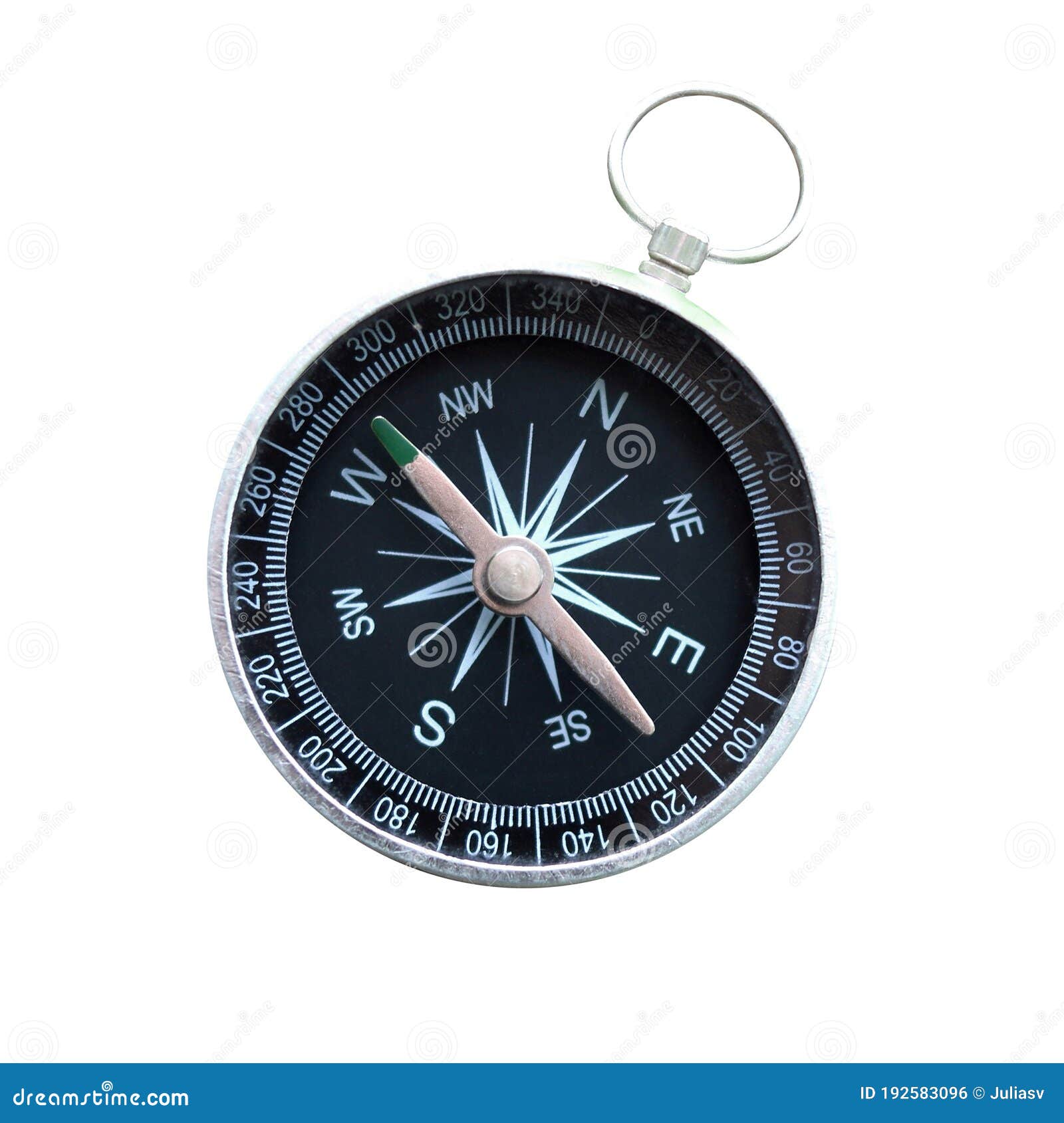 Round Compass Isolated on White Background Stock Photo - Image of earth ...