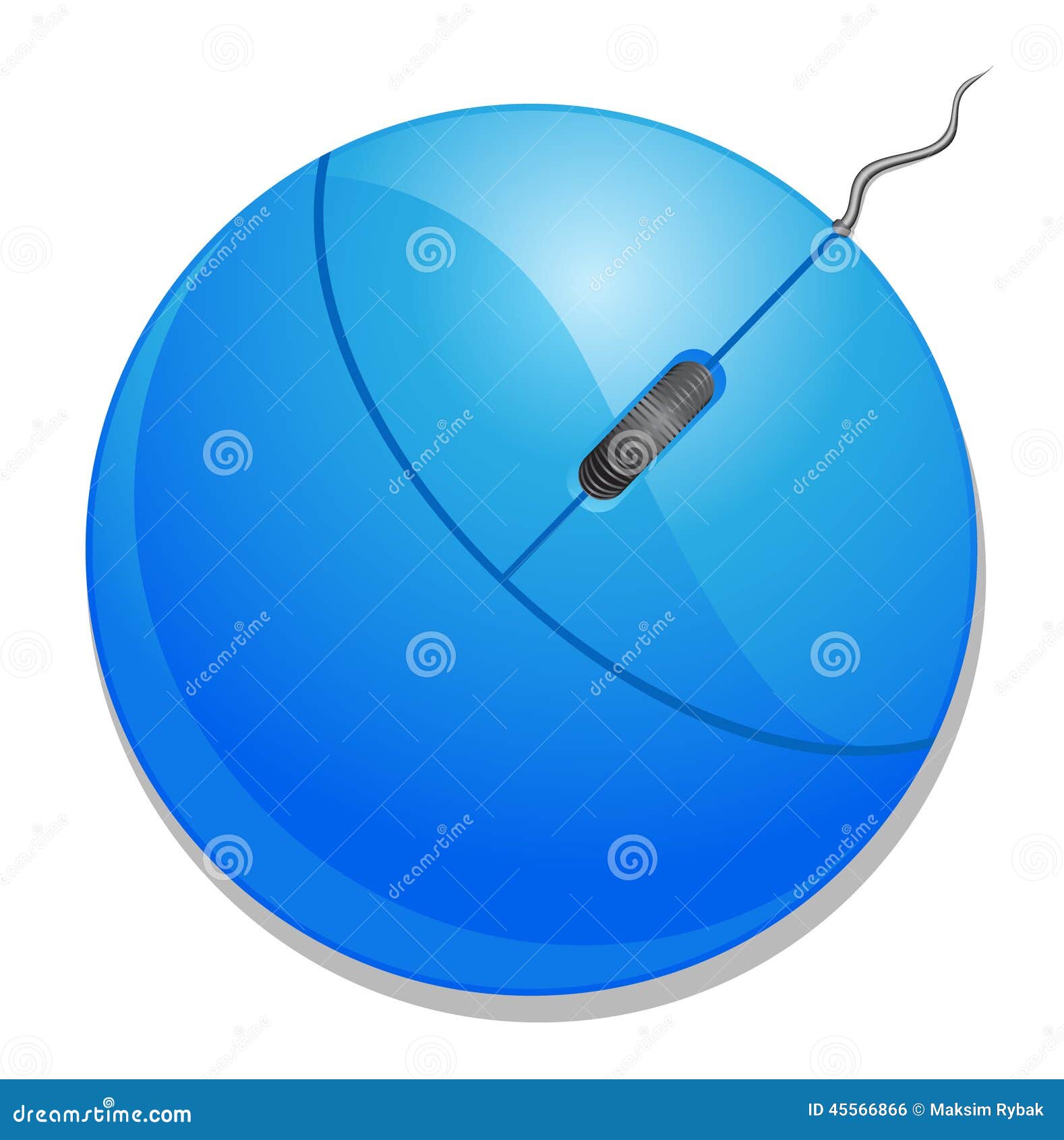 Round computer mouse stock vector. Illustration of round - 45566866