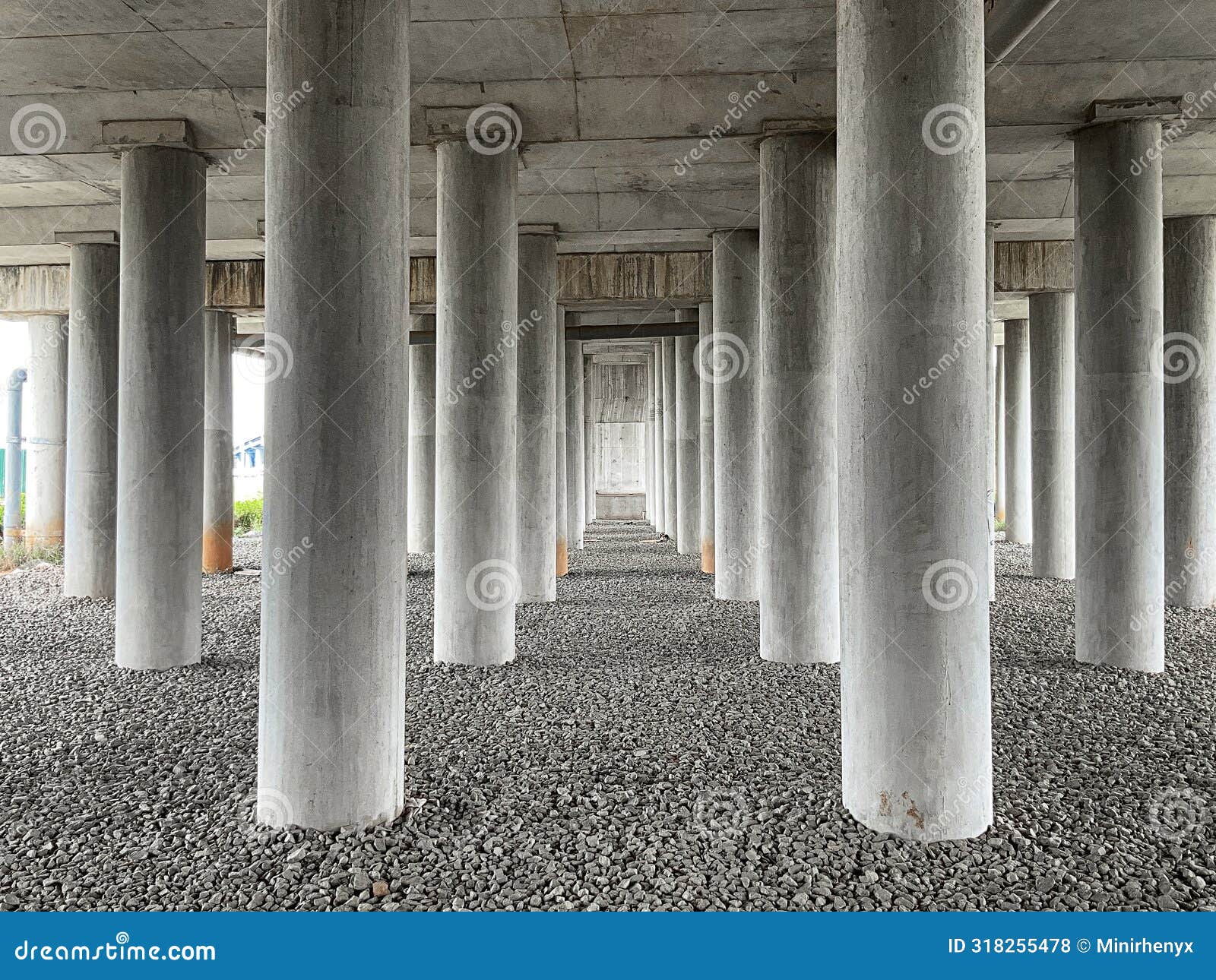 Round Concrete Column Structure Pattern Stock Photo - Image of ...