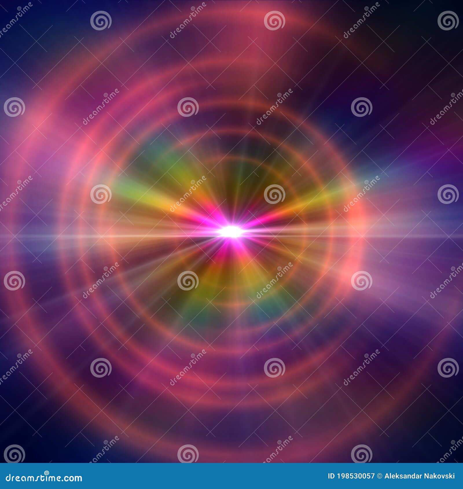 Round Concrete Tunnel with Light Ring Stock Illustration - Illustration ...