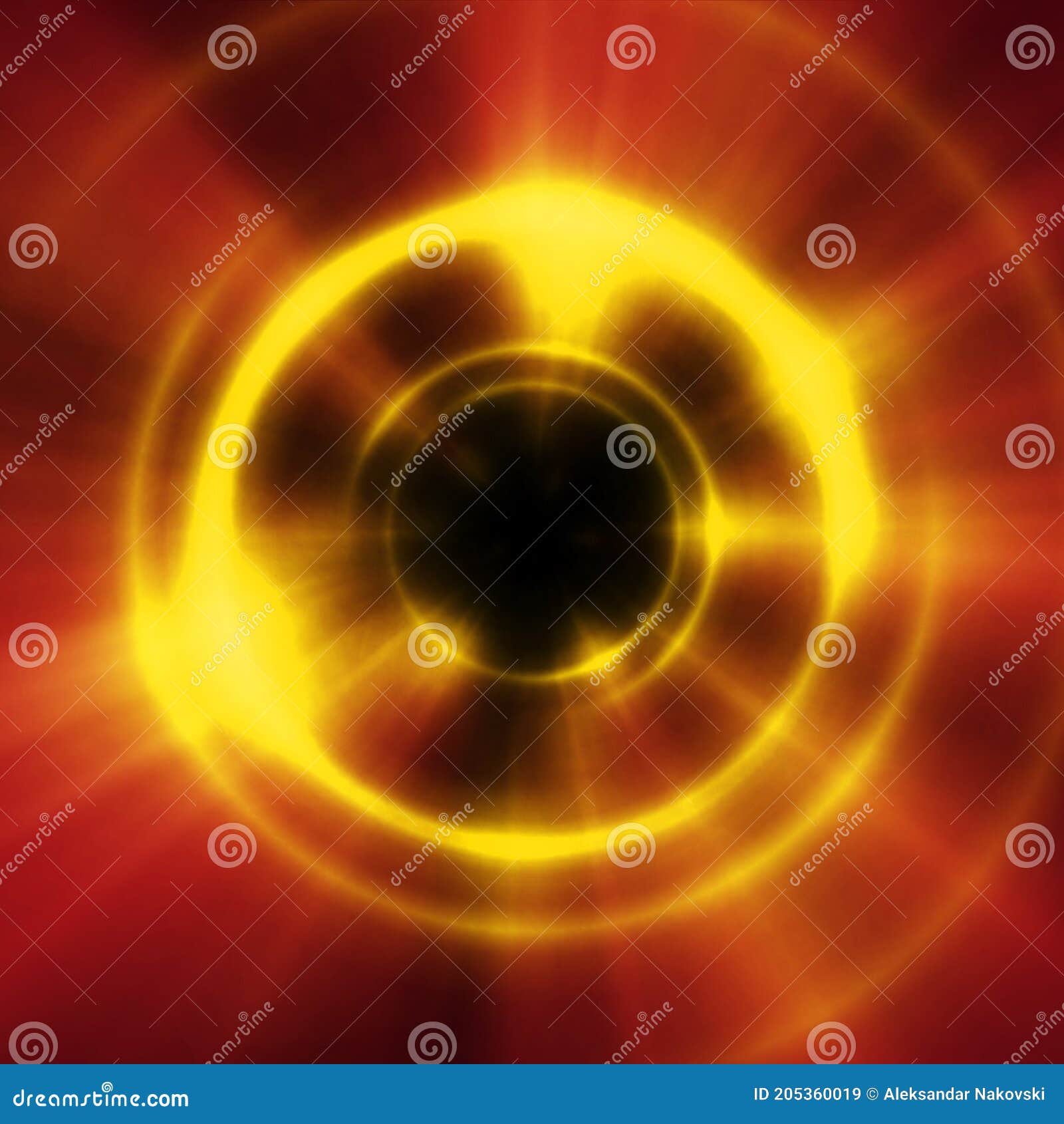 Round Concrete Tunnel with Light Ring Stock Illustration - Illustration ...
