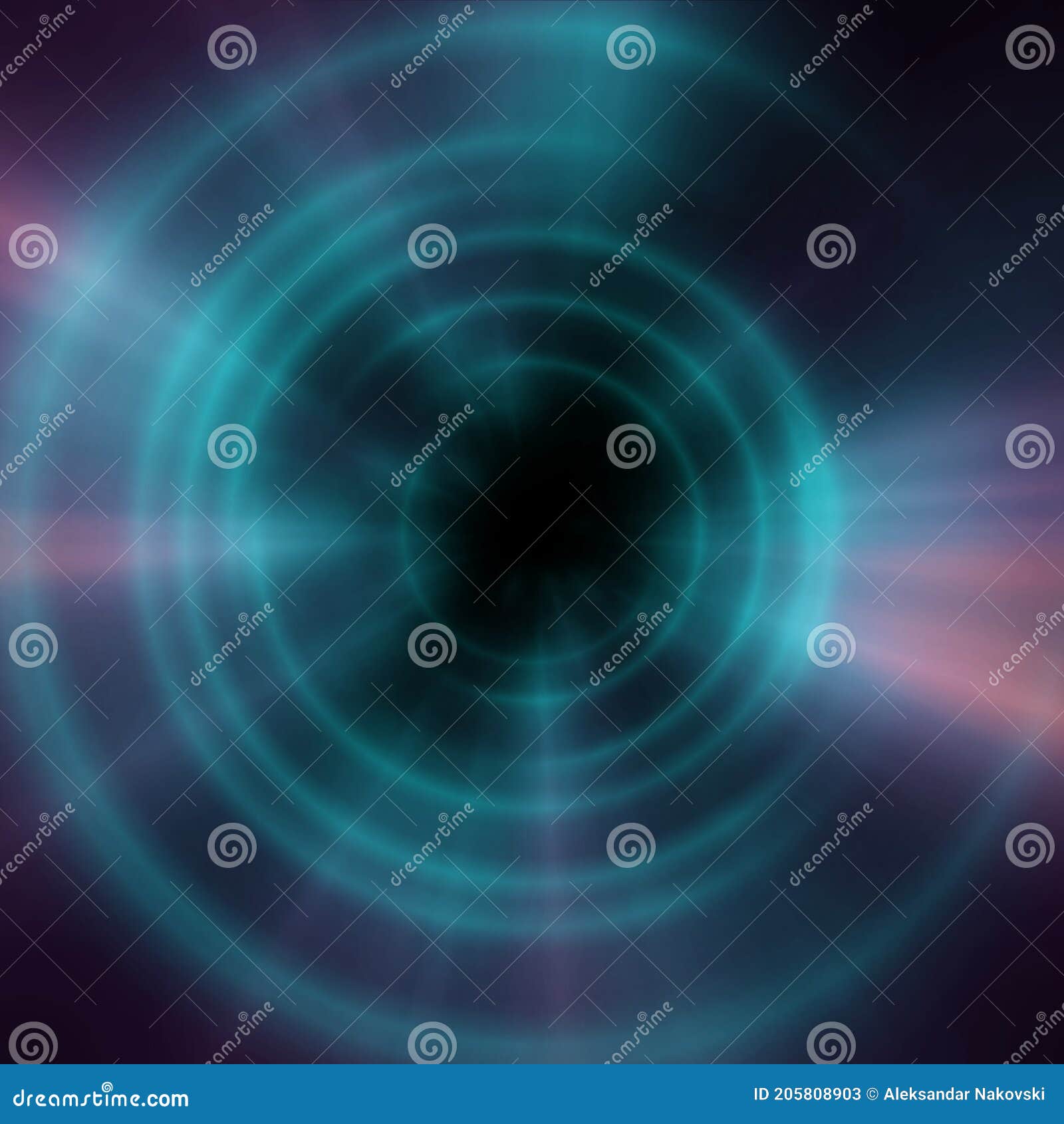 Round Concrete Tunnel with Light Ring Stock Illustration - Illustration ...