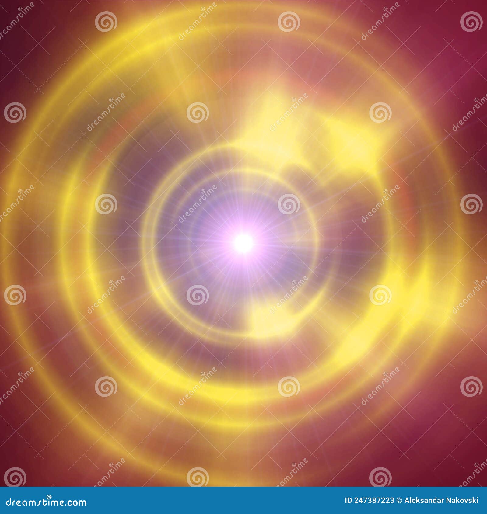 Round Concrete Tunnel with Light Ring Stock Illustration - Illustration ...