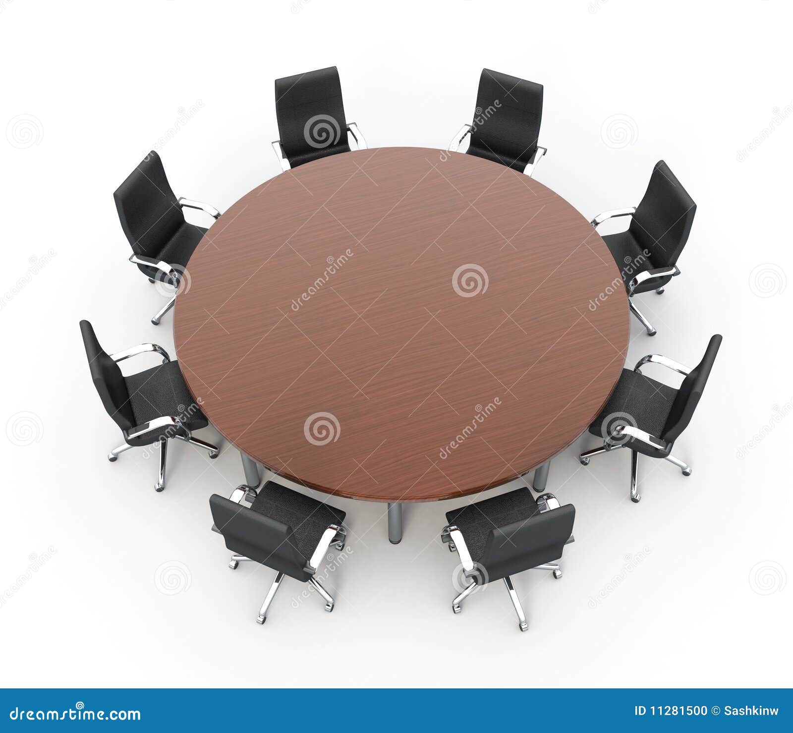 Round conference Table stock illustration. Illustration of talk - 11281500