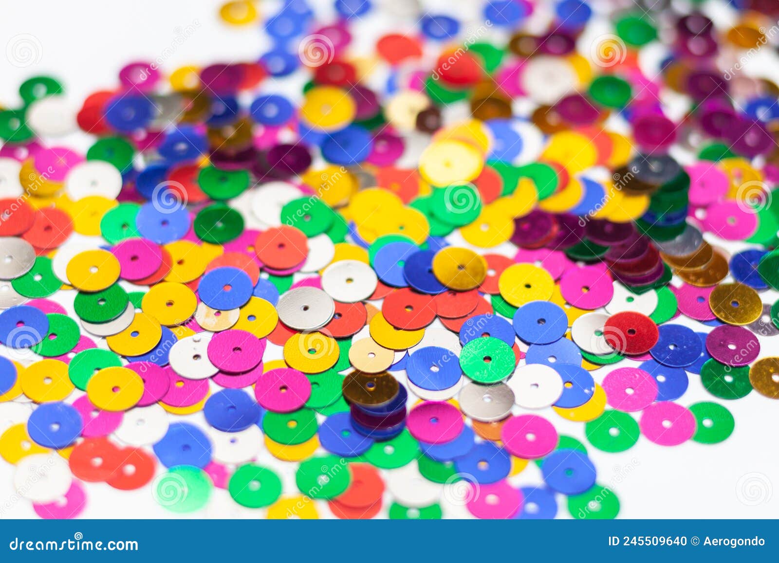 Round Confetti on White Surface Stock Photo - Image of release, orange ...