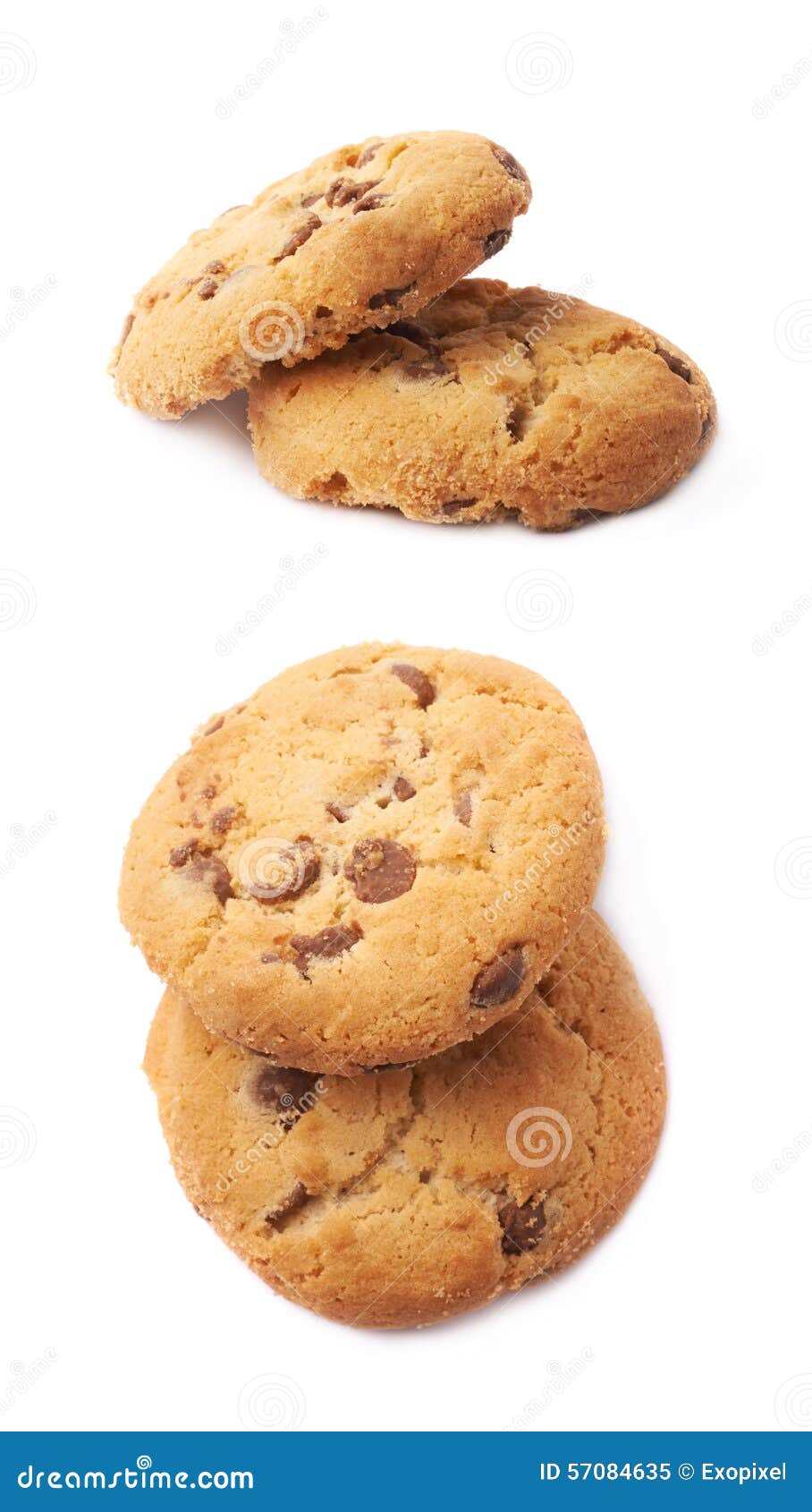 Round Cookie with Chocolate Stock Image - Image of fattening, cake ...