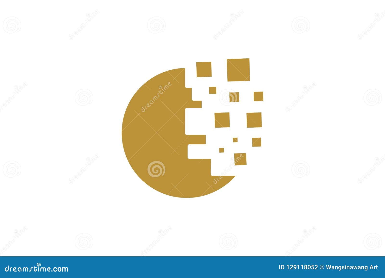 Round Cookie Digital Logo Designs Inspiration Isolated on White ...