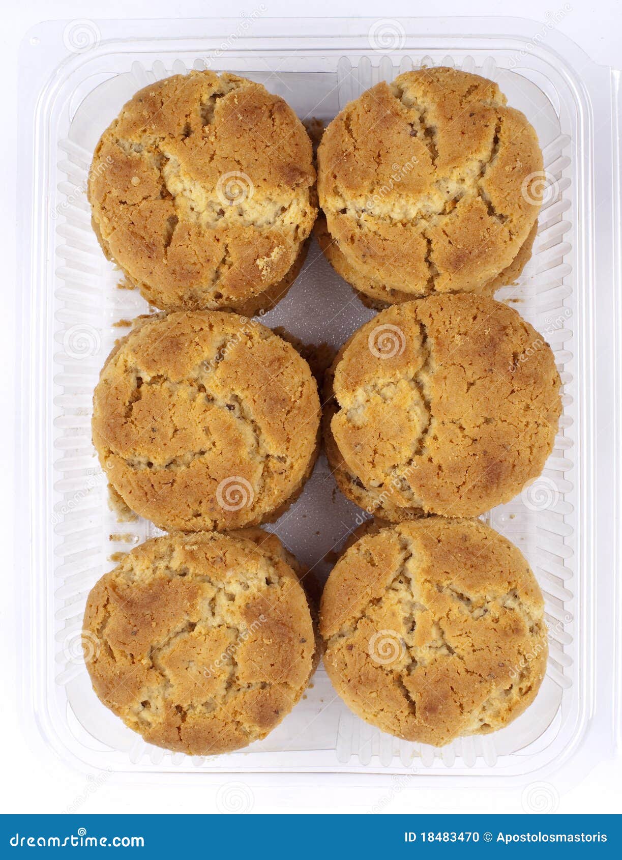Round cookies in a box stock photo. Image of food, sell - 18483470