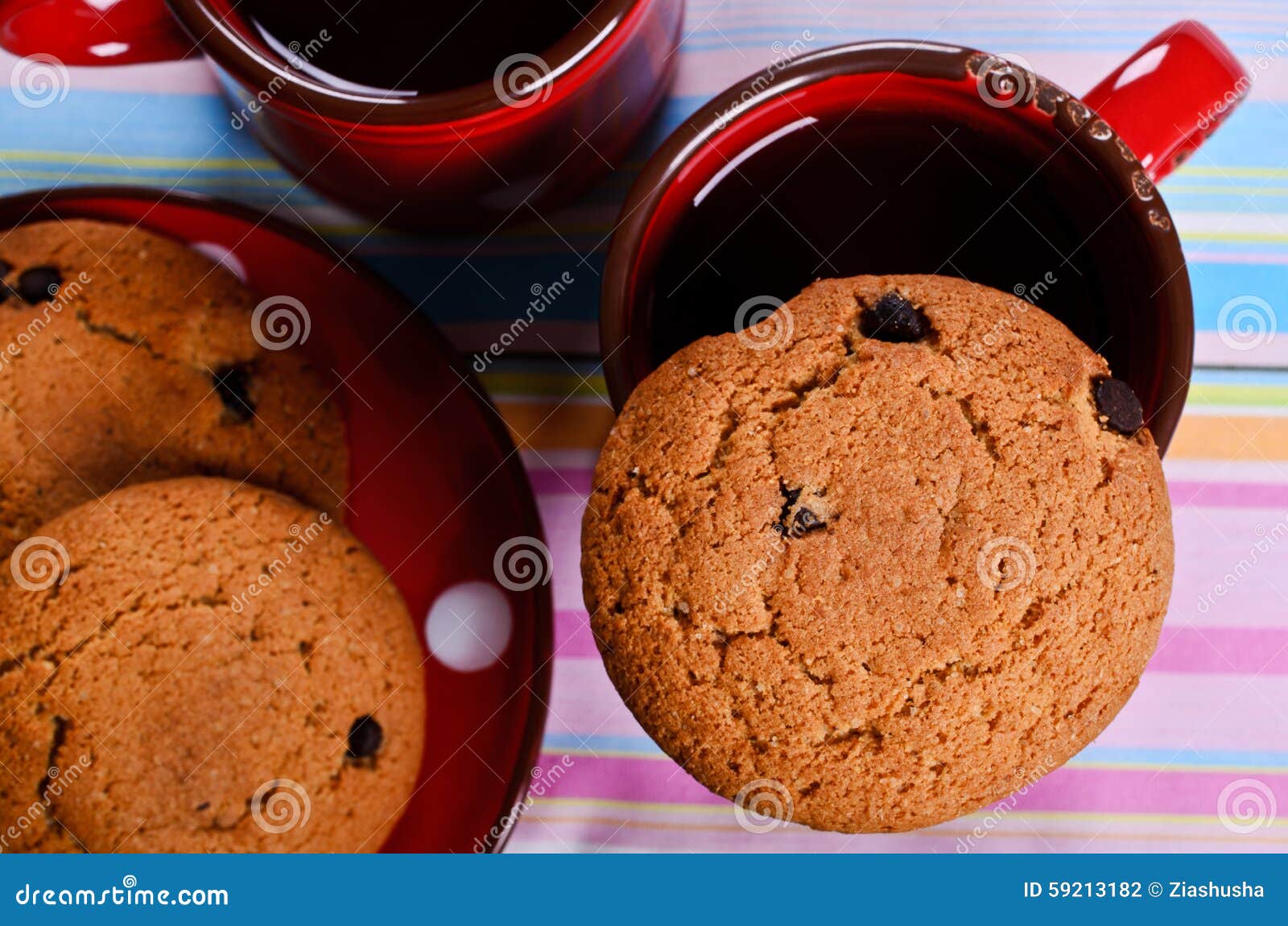 Round cookies stock photo. Image of bakery, brown, breakfast - 59213182
