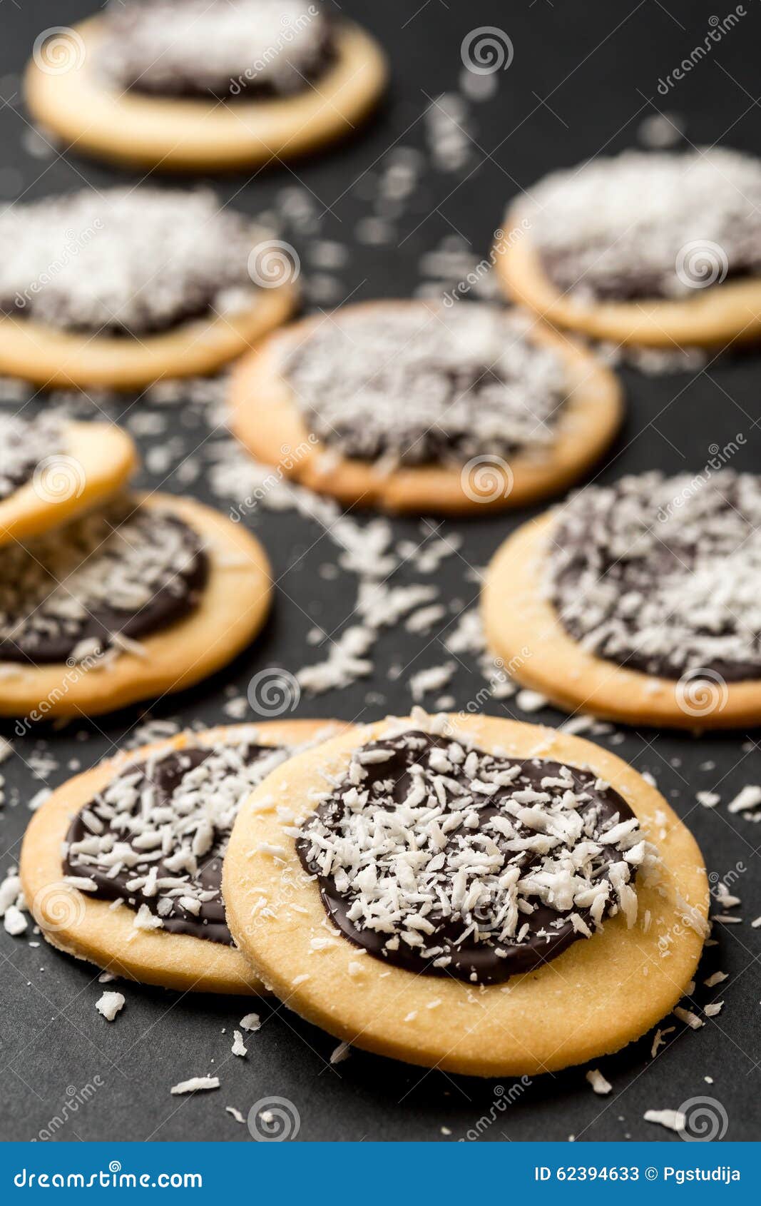 Round cookies with topping stock image. Image of masterpiece - 62394633