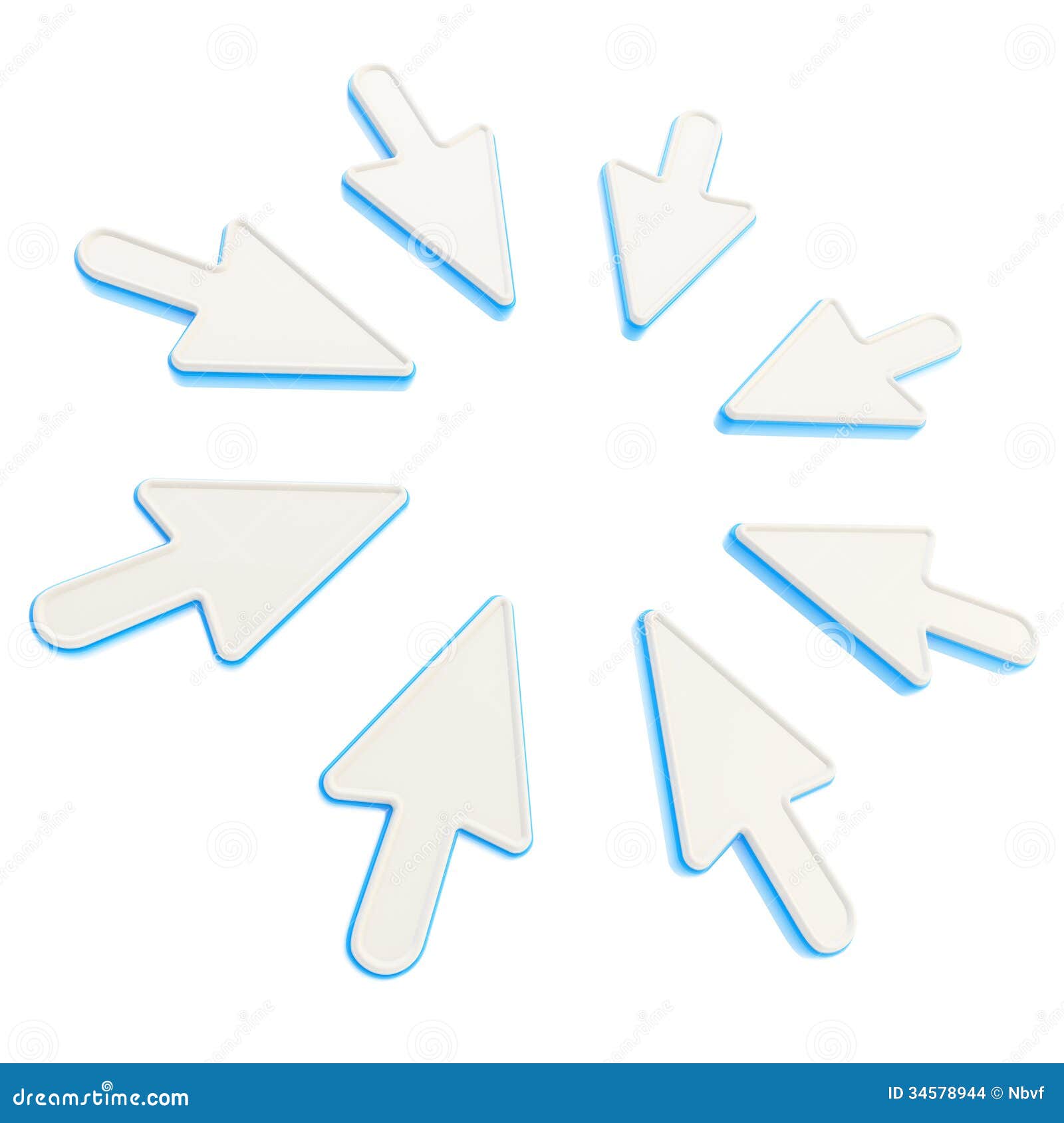 Round Copyspace Frame Made of Mouse Cursor Pointers Stock Illustration ...