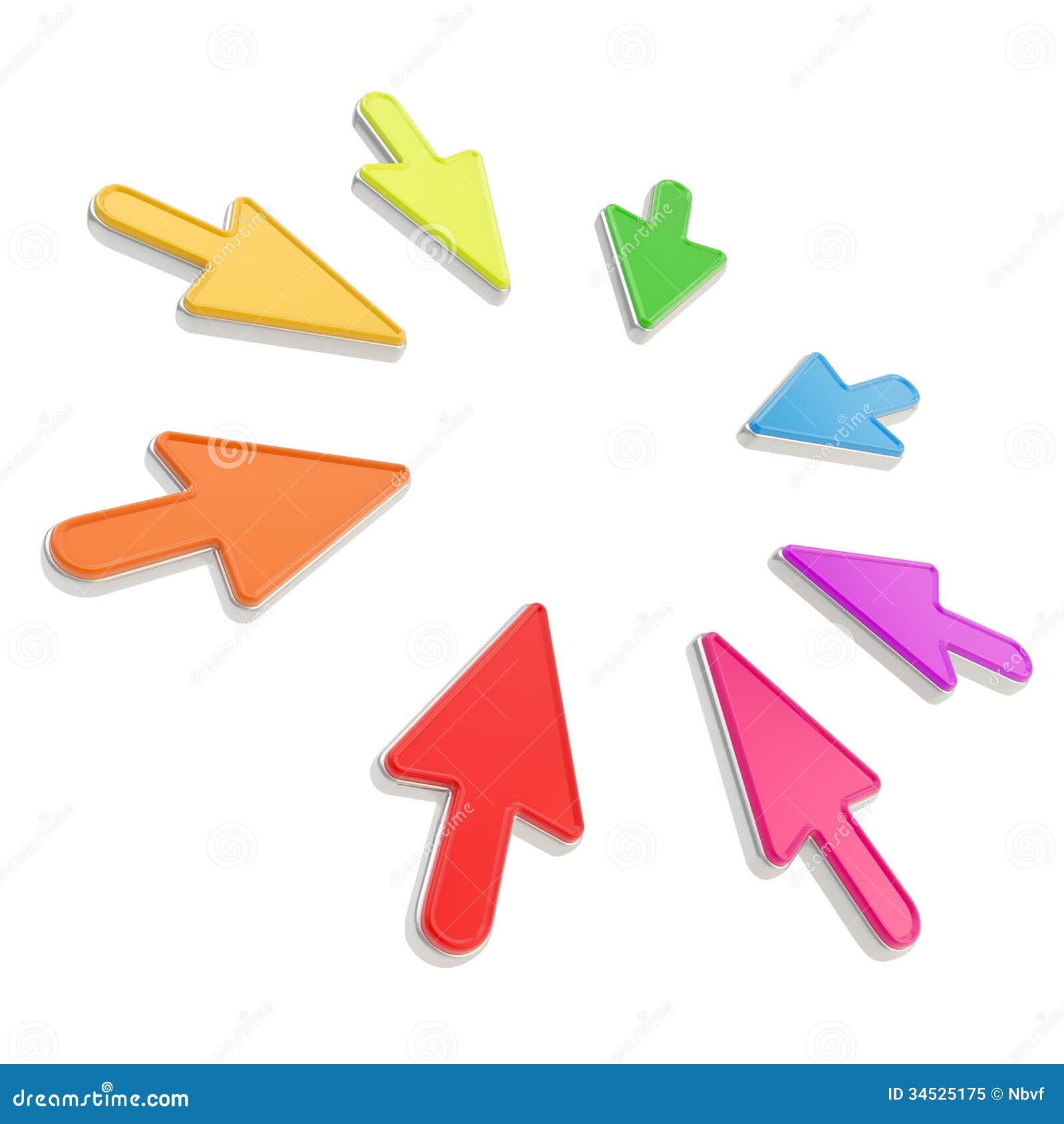 Round Copyspace Frame Made of Mouse Cursor Pointers Stock Illustration ...