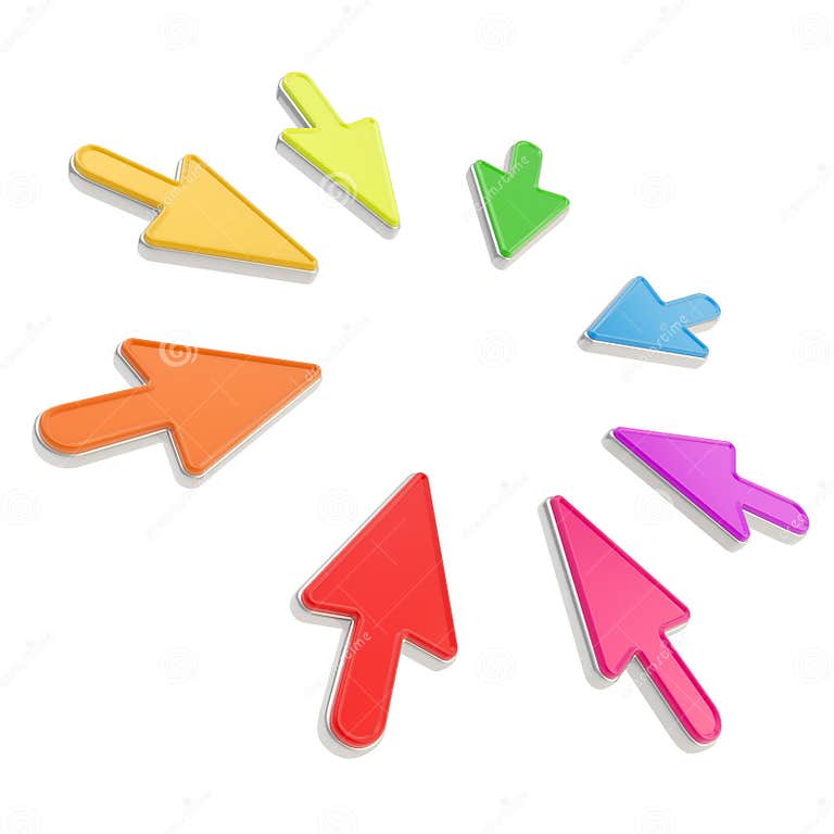 Round Copyspace Frame Made of Mouse Cursor Pointers Stock Illustration ...
