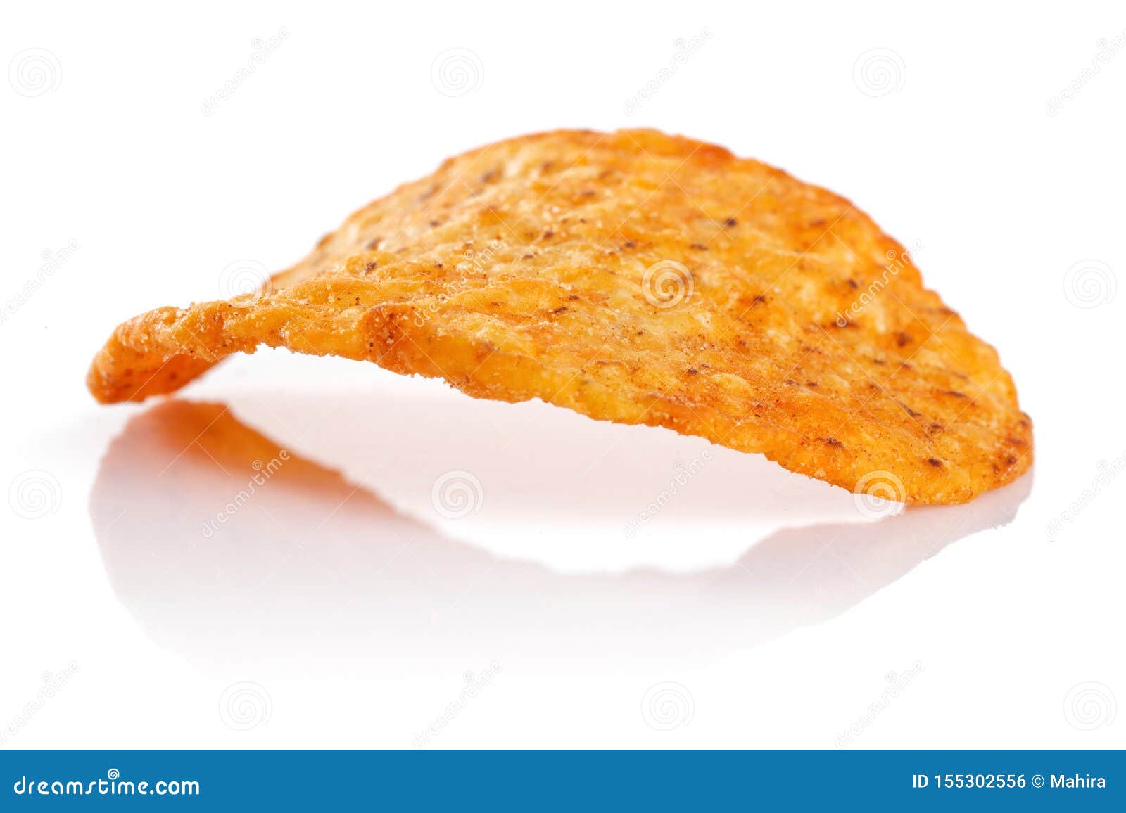 Round Corn Chip Isolated on White Stock Photo - Image of food ...