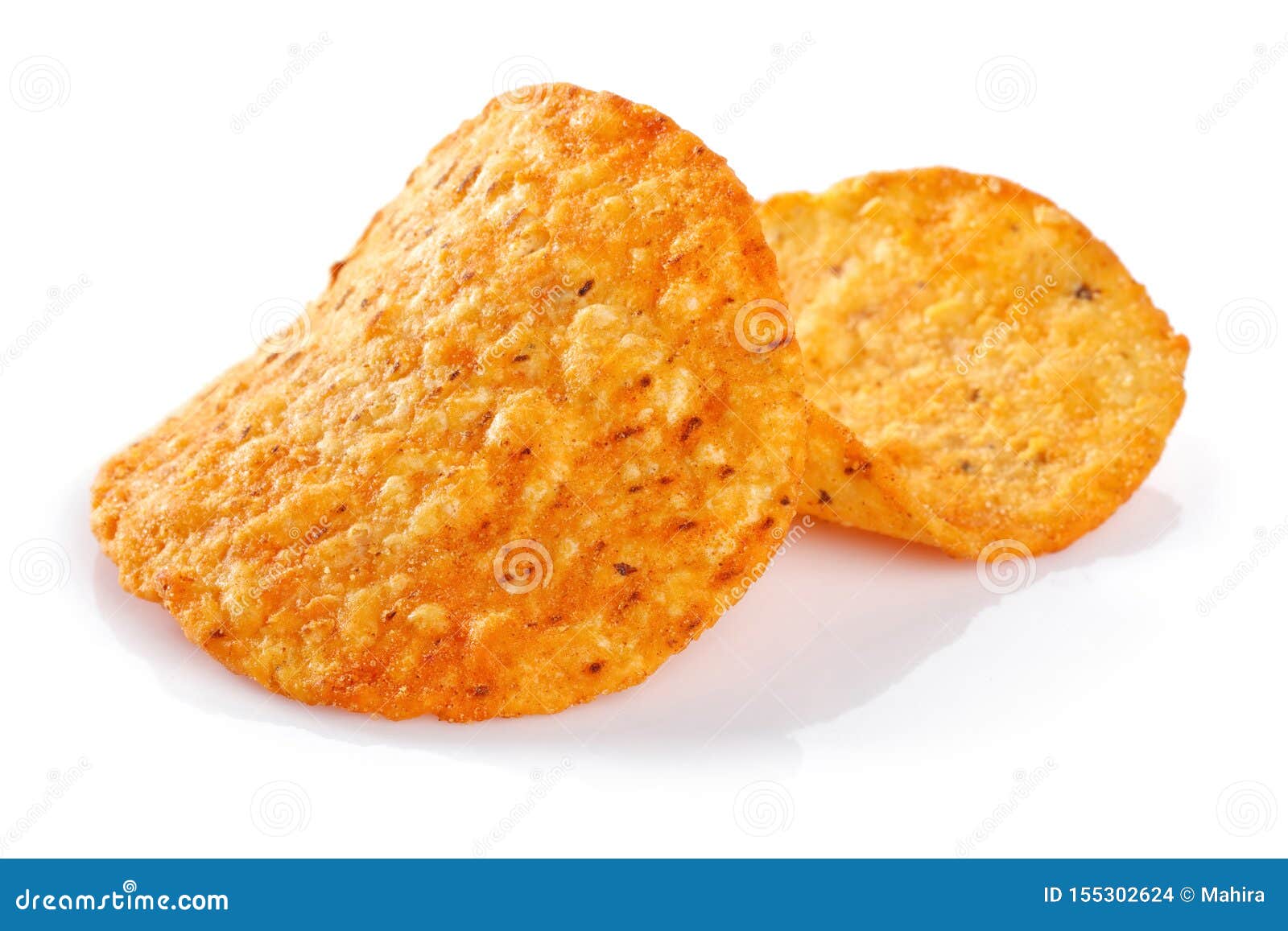 Round Corn Chips Isolated on White Stock Photo - Image of fresh, round ...