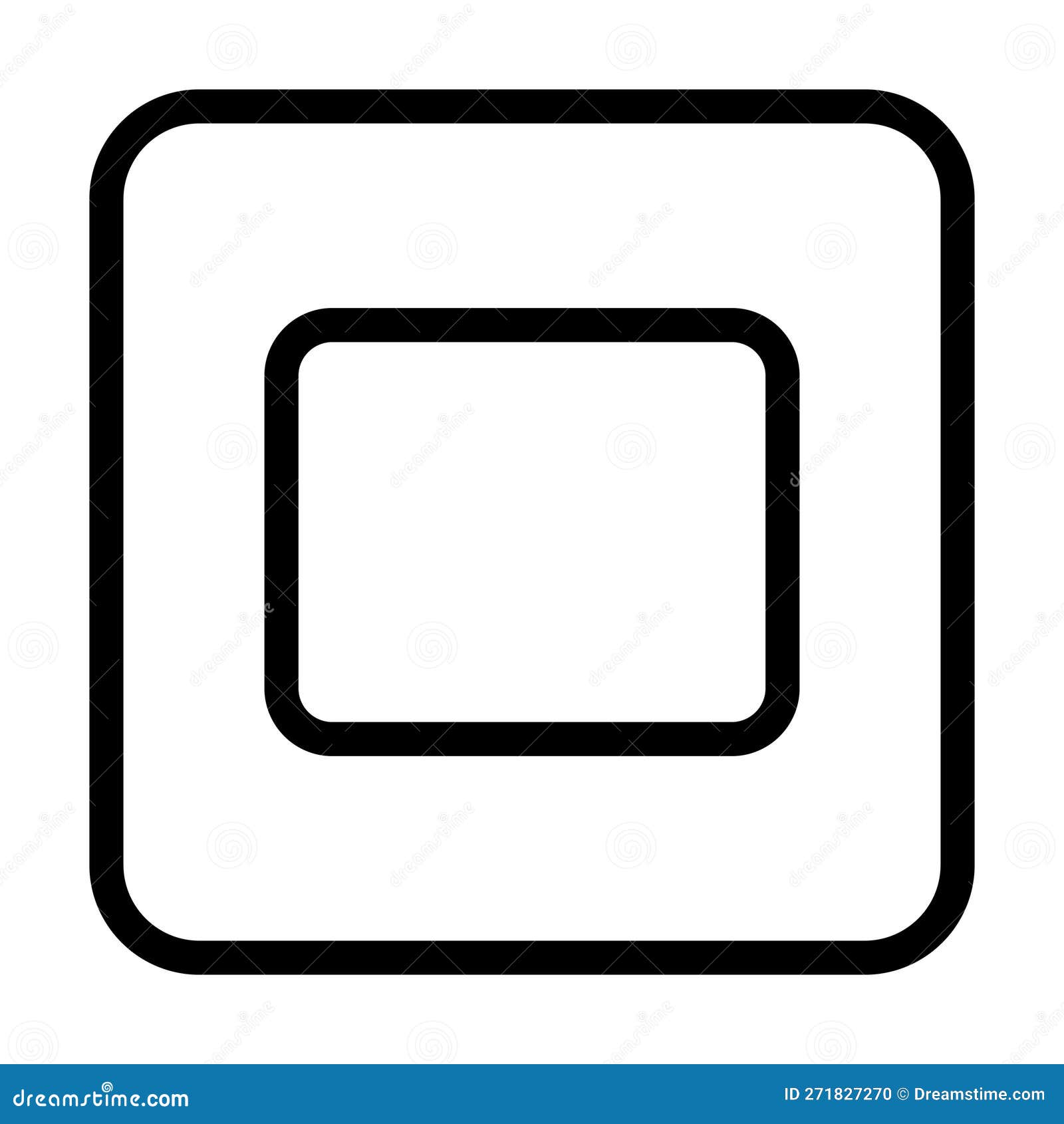 Round Corner Thick Line Icon Stock Illustration - Illustration of ...