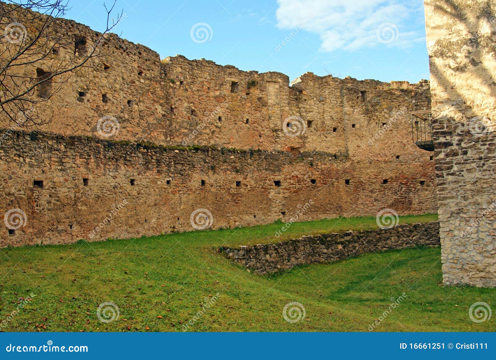 Round Courtyard of Ancient Citadel Stock Image - Image of calnic, tower ...
