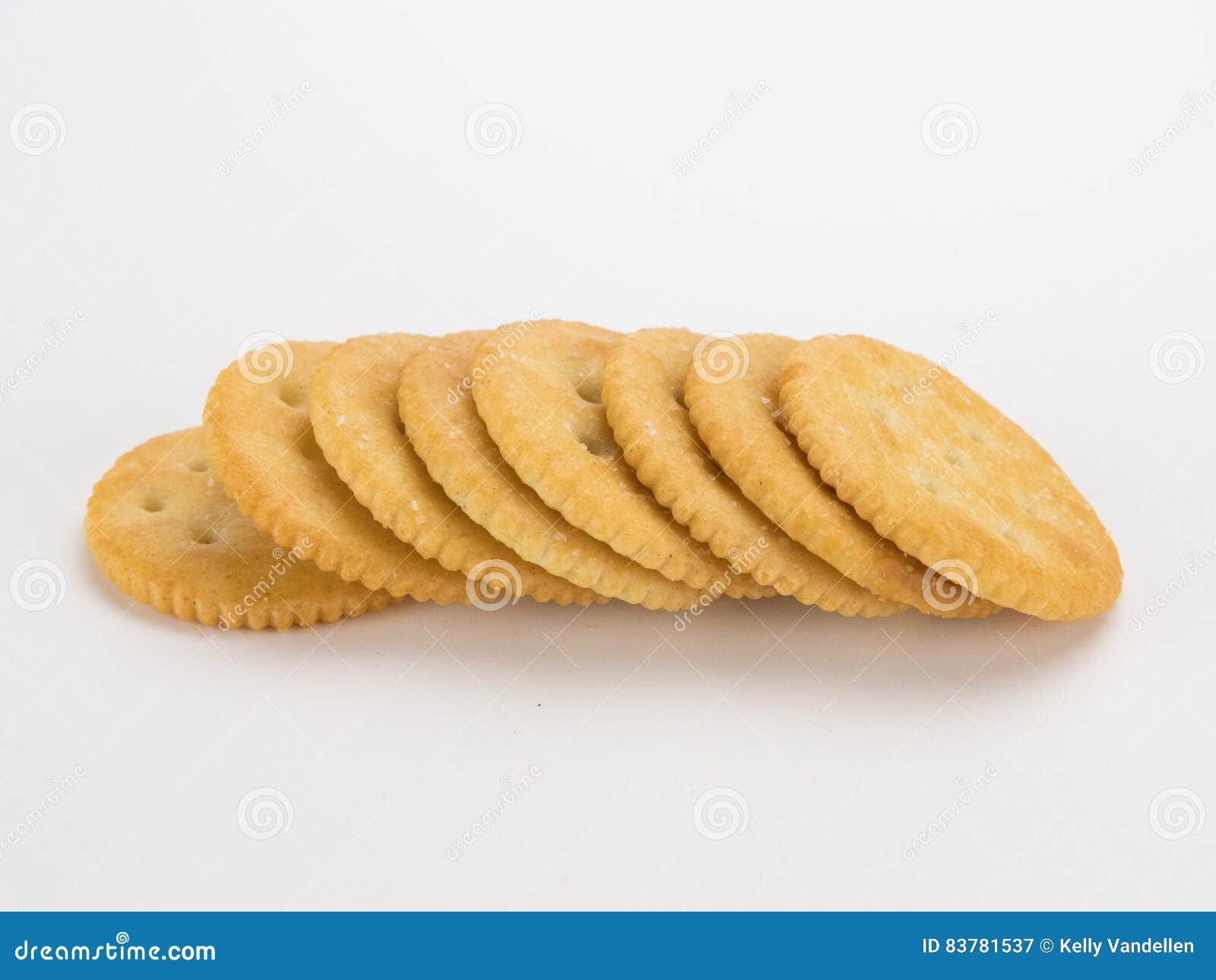 Round Crackers in a Row stock image. Image of snack, salted - 83781537