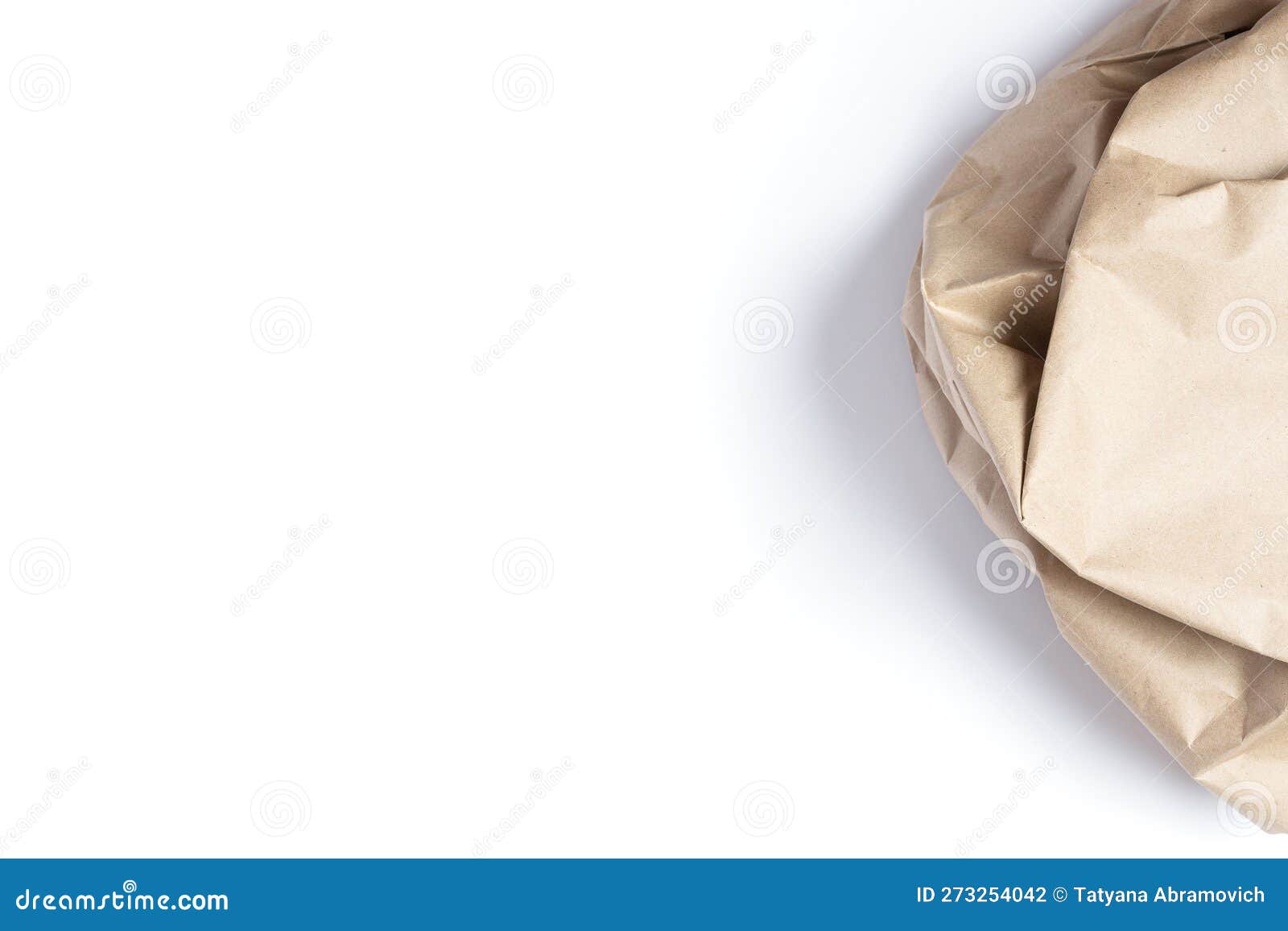 Round Craft Wrapping Paper Isolated on White Background Stock Photo ...