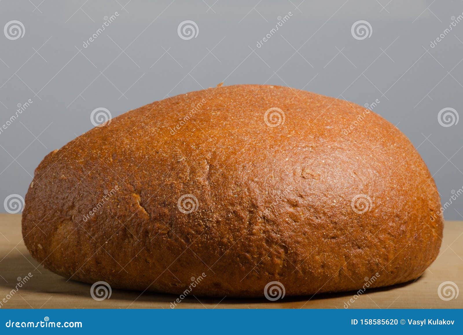 Round crispy bread stock photo. Image of loaf, bread - 158585620