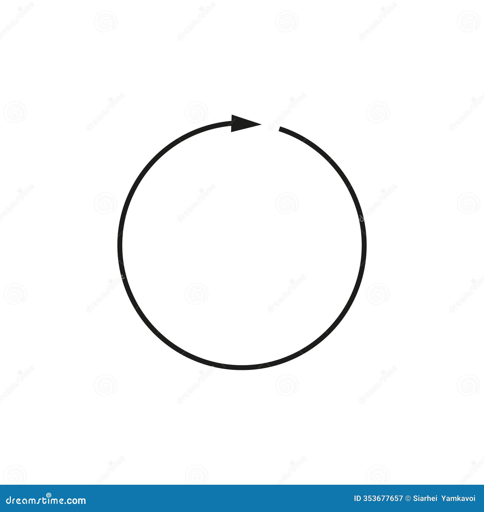 Round Curved Thin Long Arrow. Stock Illustration - Illustration of ...