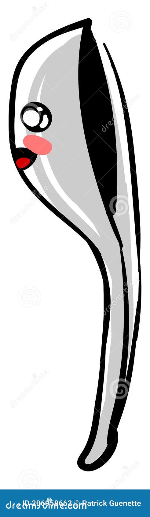 Cute Ladle Coloring Page Icon For Kids Stock Illustration ...