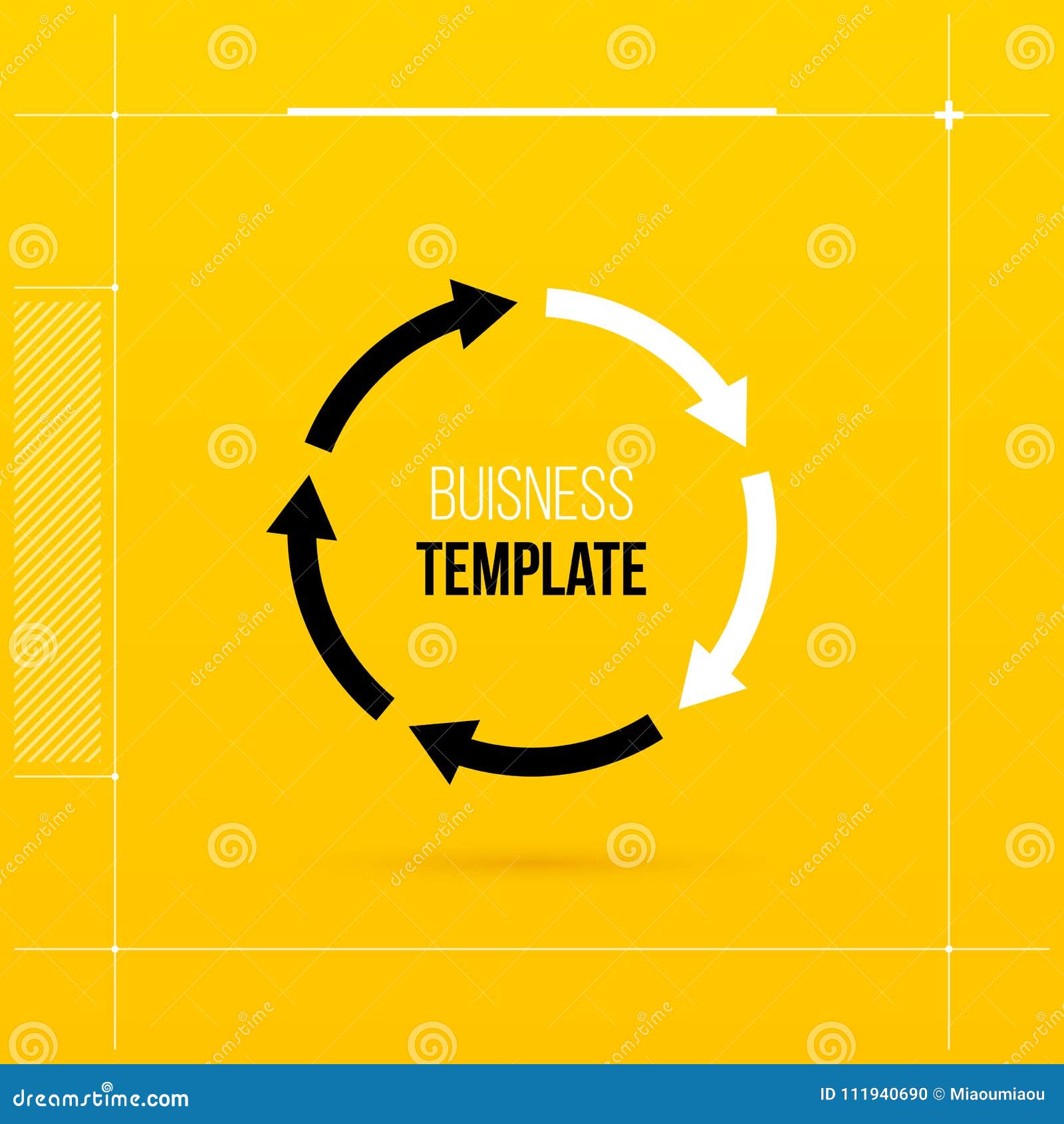 Round Cycle Template With Five Segments. Royalty-Free Stock Image ...
