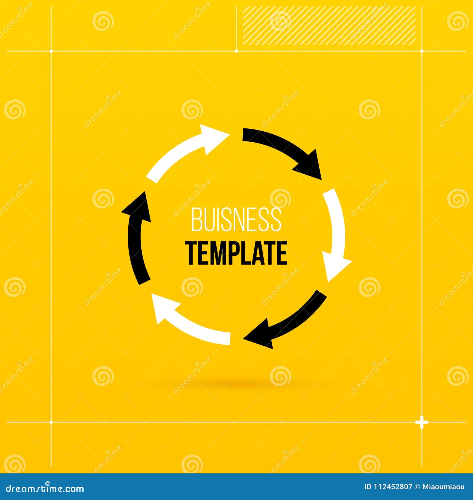 Round Cycle Template with Six Segments. Stock Vector - Illustration of ...
