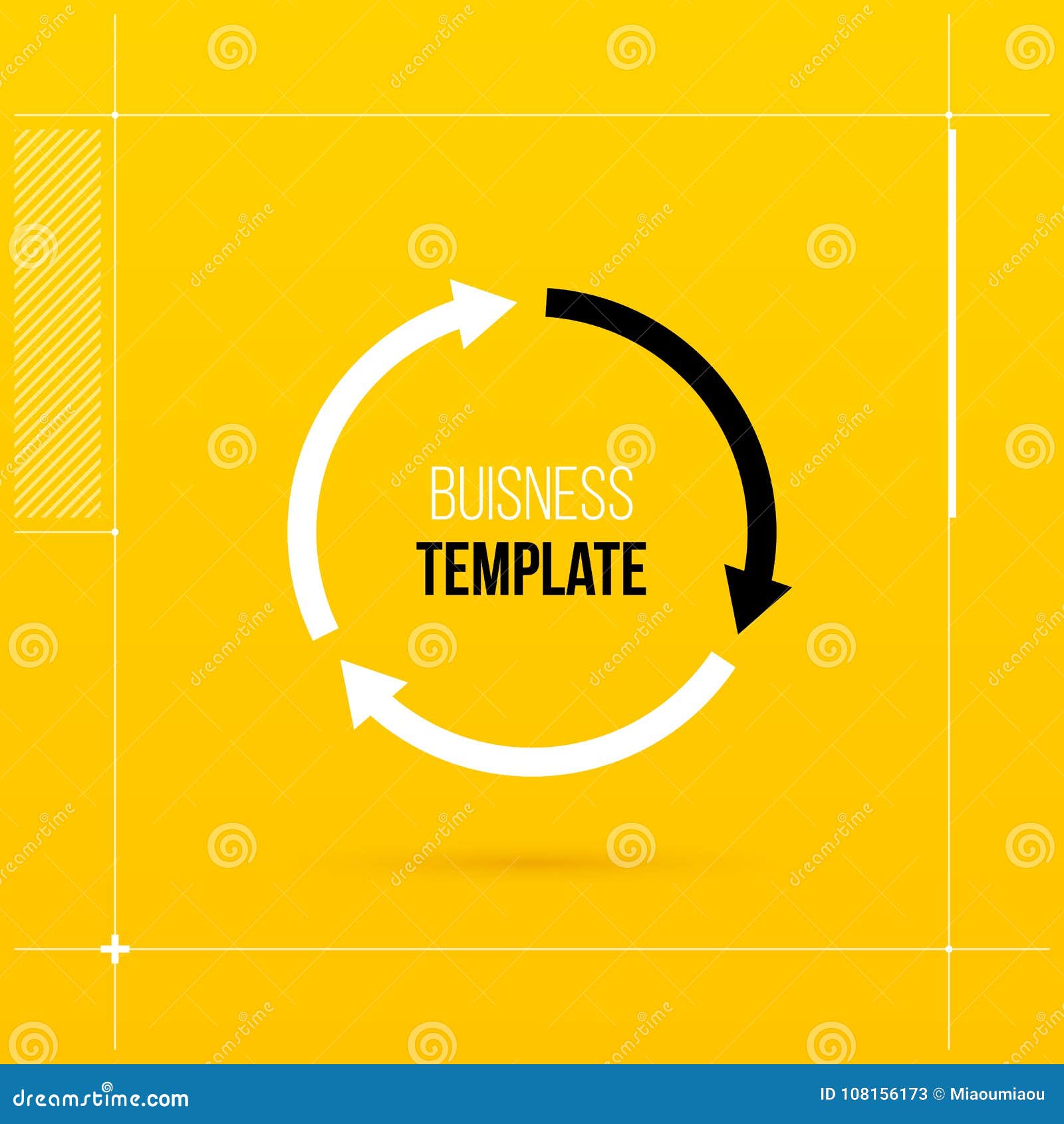 Round Cycle Template with Three Segments. Stock Vector - Illustration ...