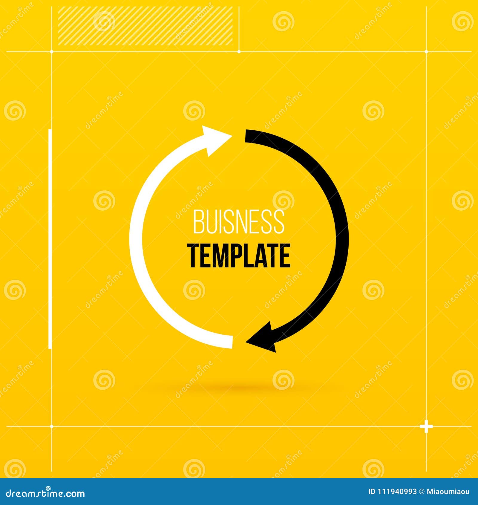 Round Cycle Template with Two Segments. Stock Illustration ...