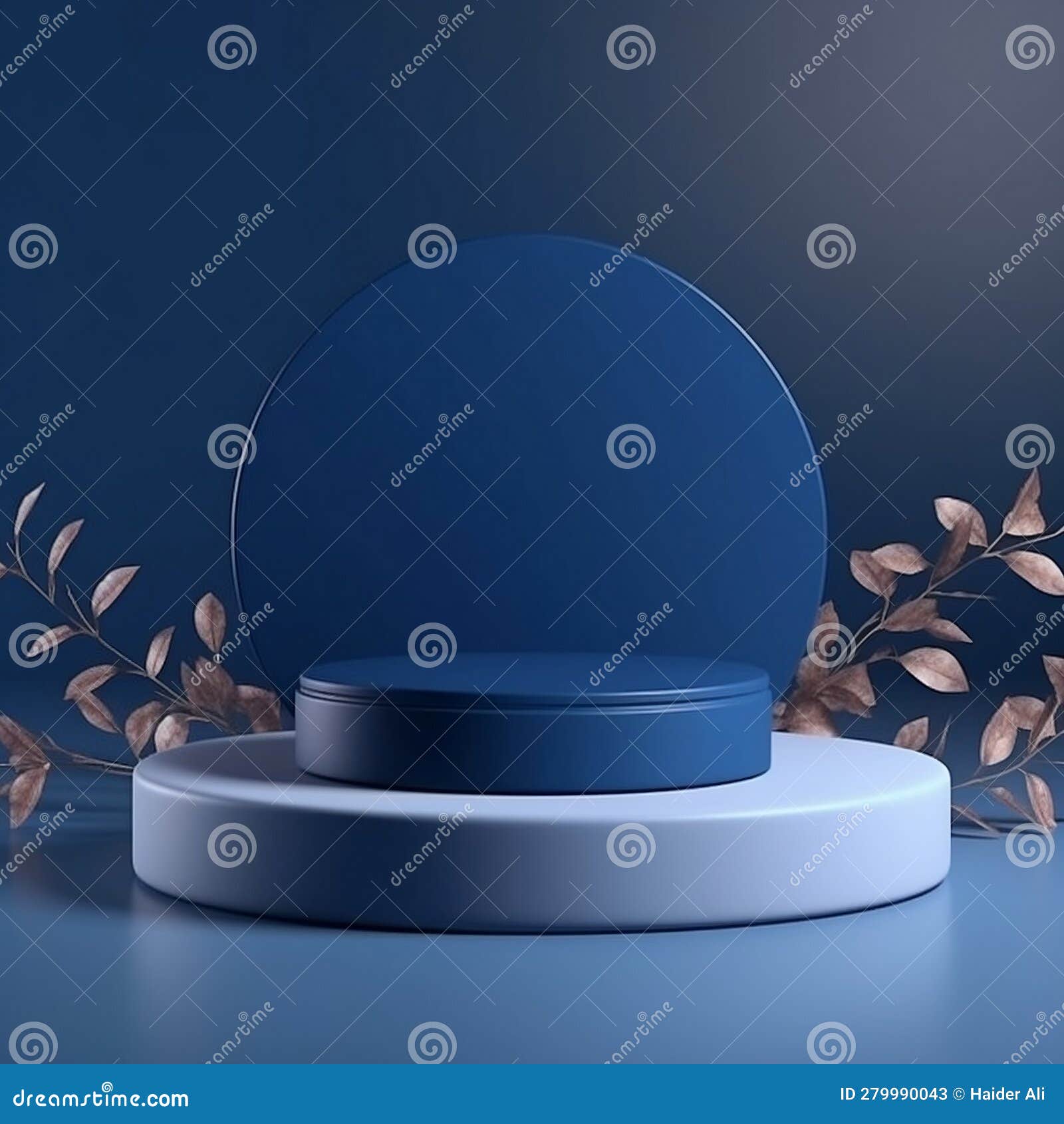 Round Cylinder Shape Pedestal Platform for Product Display. Generative ...