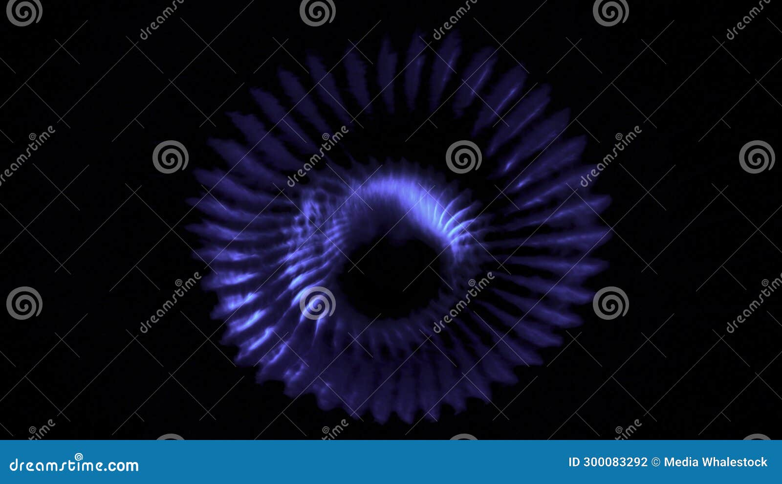 Round 3d Shape with Pulsating Waves. Motion. Abstract 3d Shape with ...
