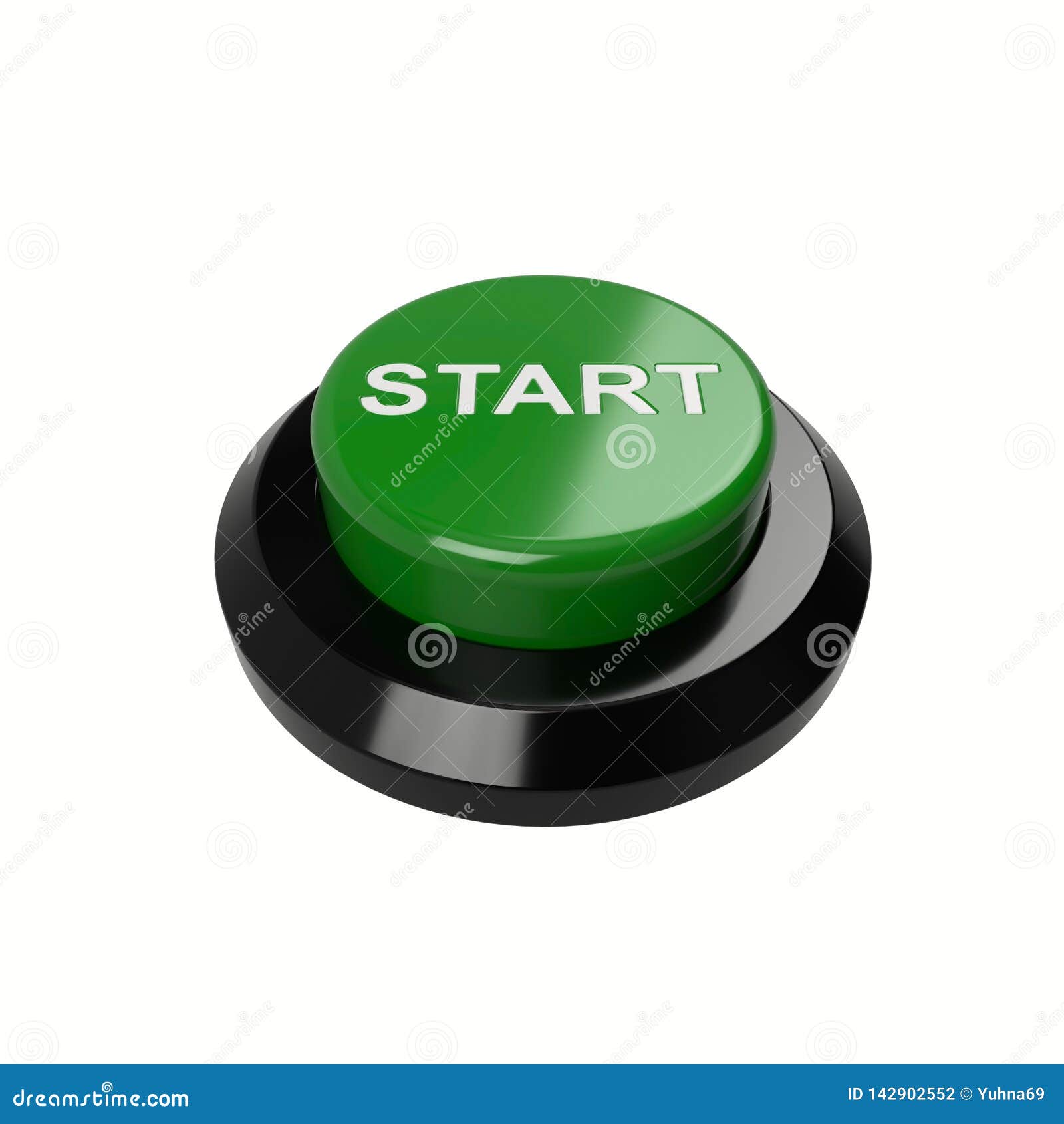 Round 3D START button stock illustration. Illustration of action ...