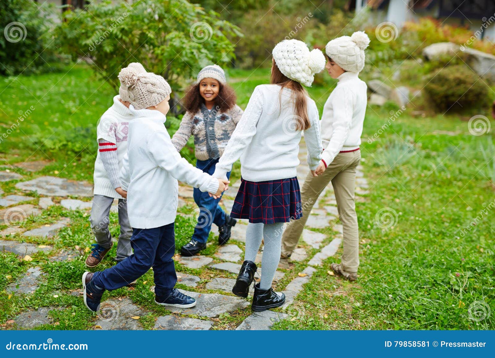 Round dance stock image. Image of natural, girl, schoolyear - 79858581