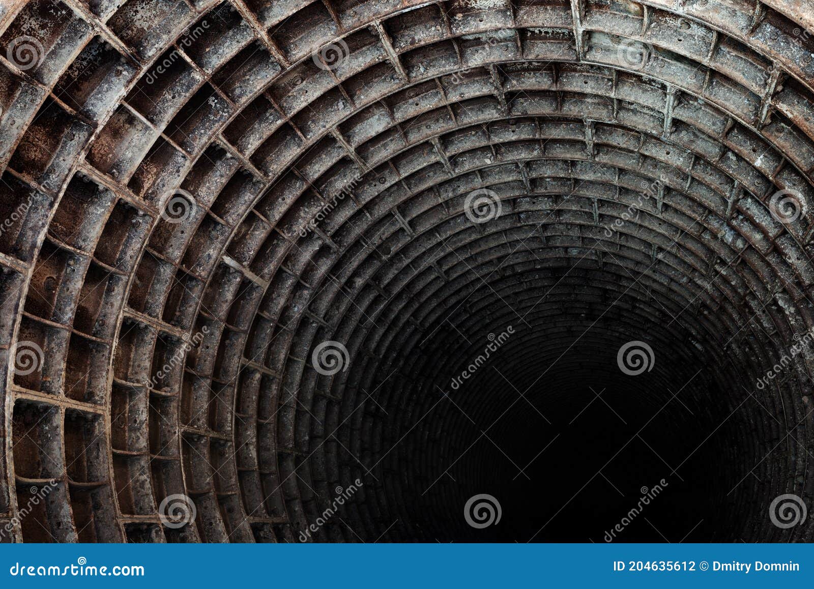 Round Dark Abandoned Elevator Shaft Stock Photo - Image of dark, brown ...