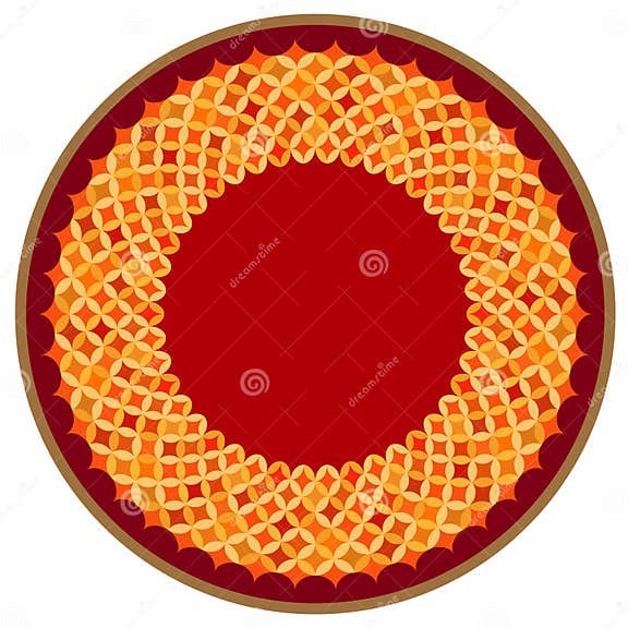 A round decorative border stock vector. Illustration of center - 24985053