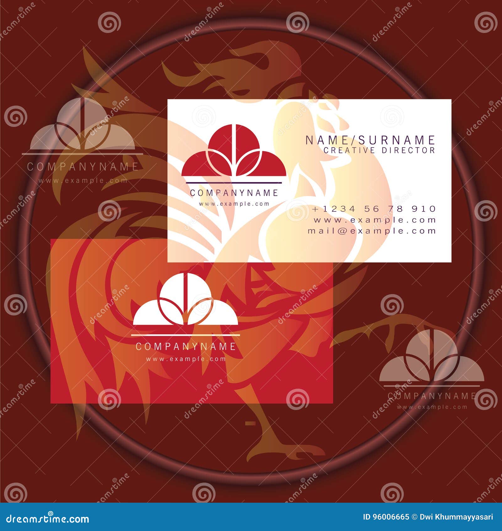 Round Decorative Business Card Logo Stock Vector - Illustration of ...