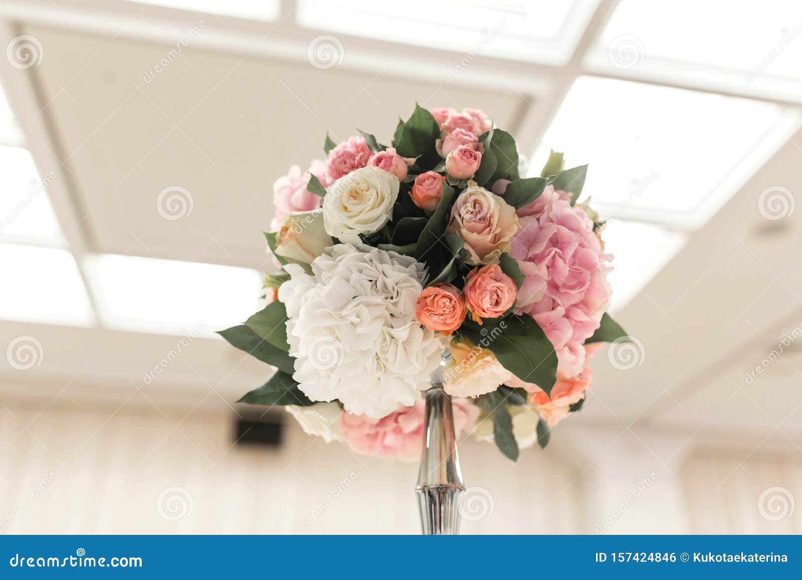 Round Decorative Color Bouquet of Fresh Flowers Stock Photo - Image of ...